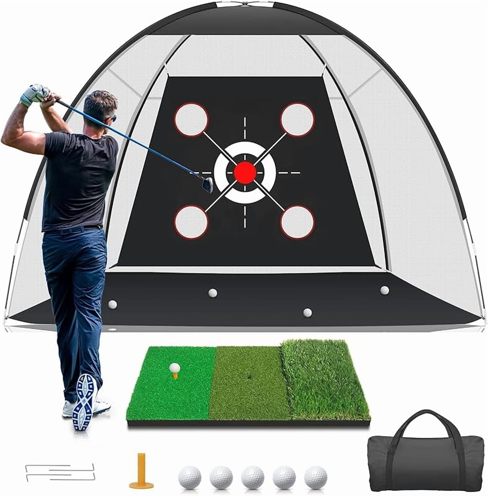 Golf Net with Practice Mat,Golf Hitting Aid Nets 10x7FT for Backyard ...