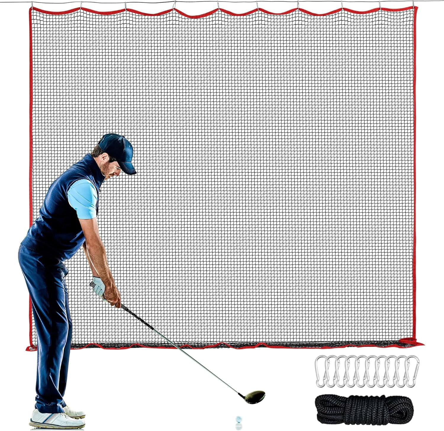 Golf Netting, 10x10 Ft Golf Practice Net and Sports Netting, High ...