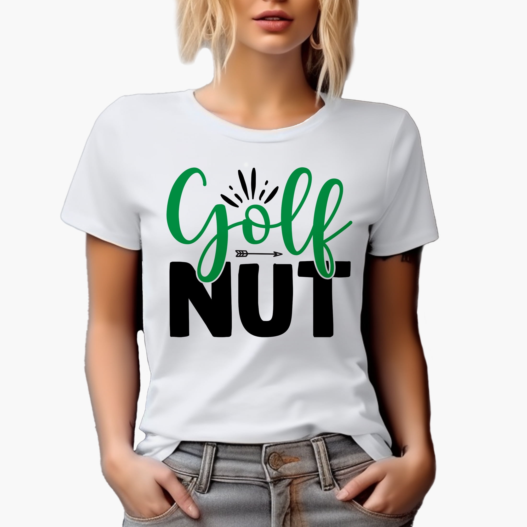 Golf Nut, Golf Player, Golfing or Golfer Themed Merch Gift, White T ...