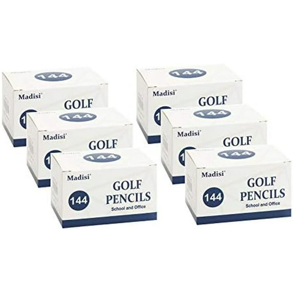 Golf Pencils, #2 HB Half Pencils, 3.5" Mini Pencils, Pre-Sharpened, 6 ...