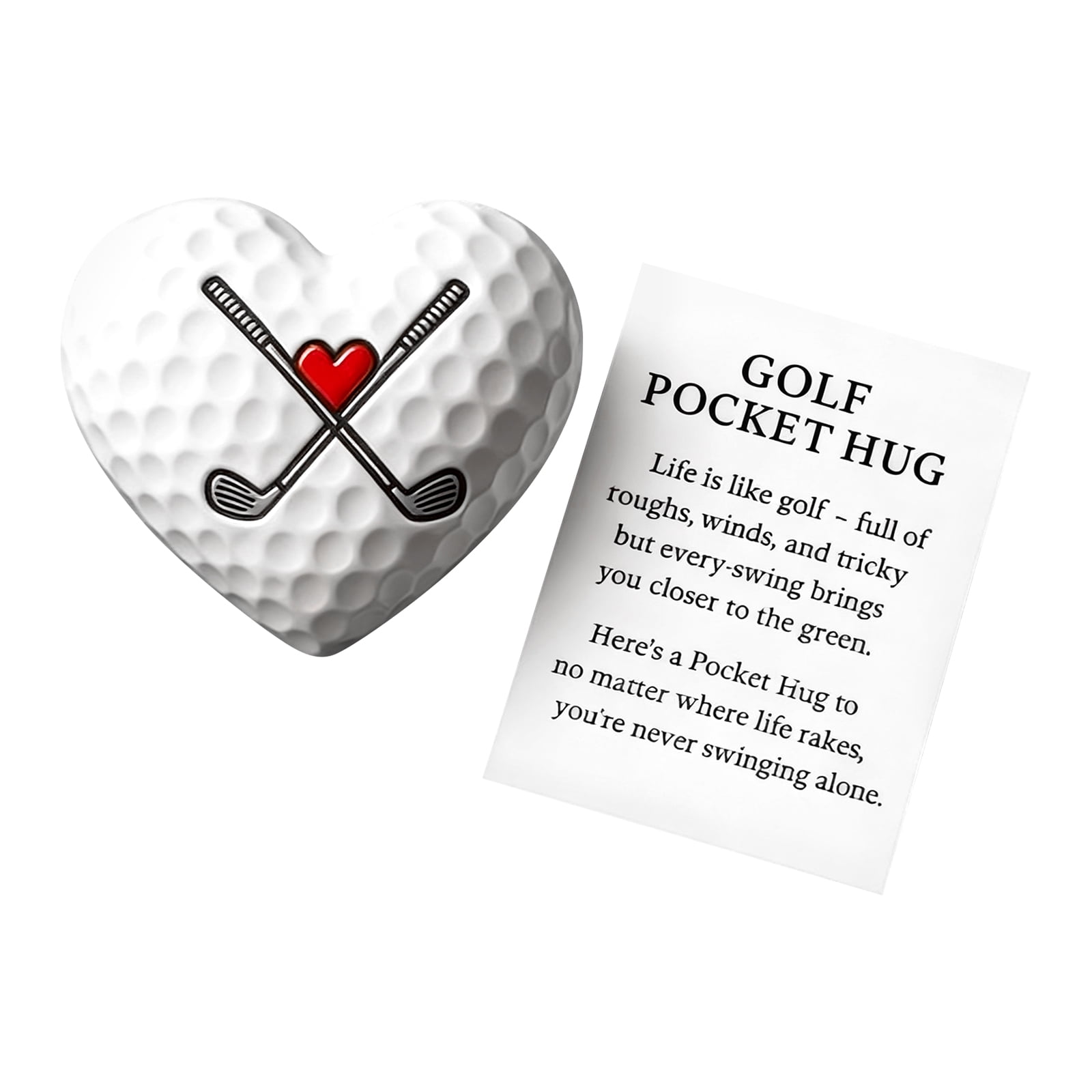 Golf Pocket Hug Heart - Shaped Ornament, Mini Golf - Themed Decor With ...