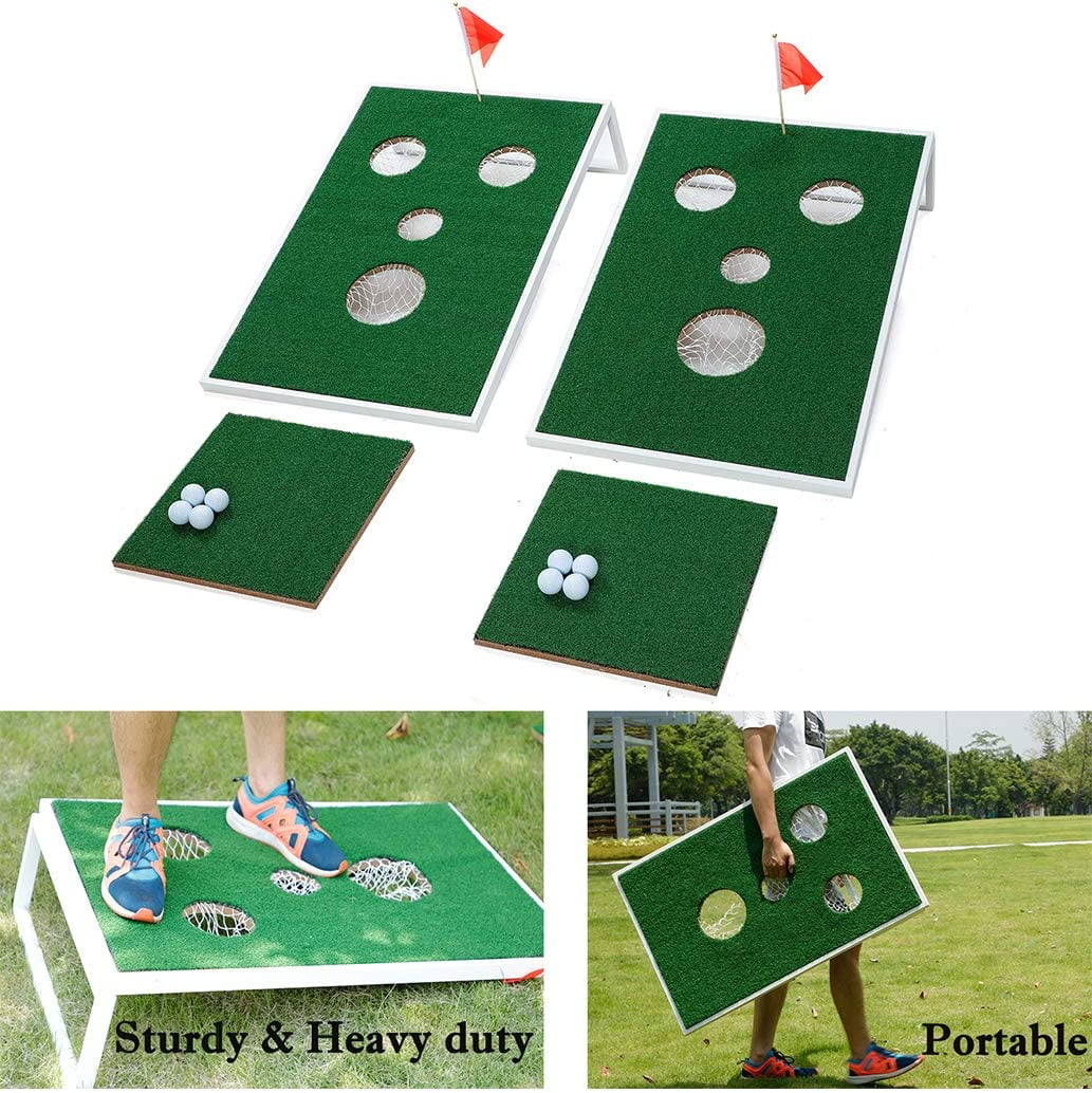 Golf Pong Cornhole Set Exciting Golf Chipping Game Pong Chip Shot Game ...