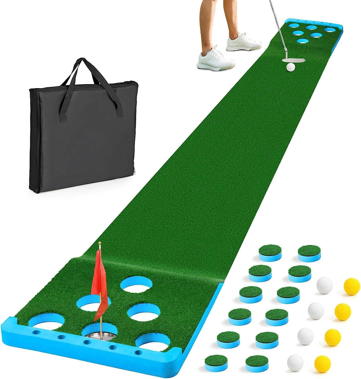 Golf Pong Putting Game Set with Front Border for Indoor&Outdoor, Golf ...