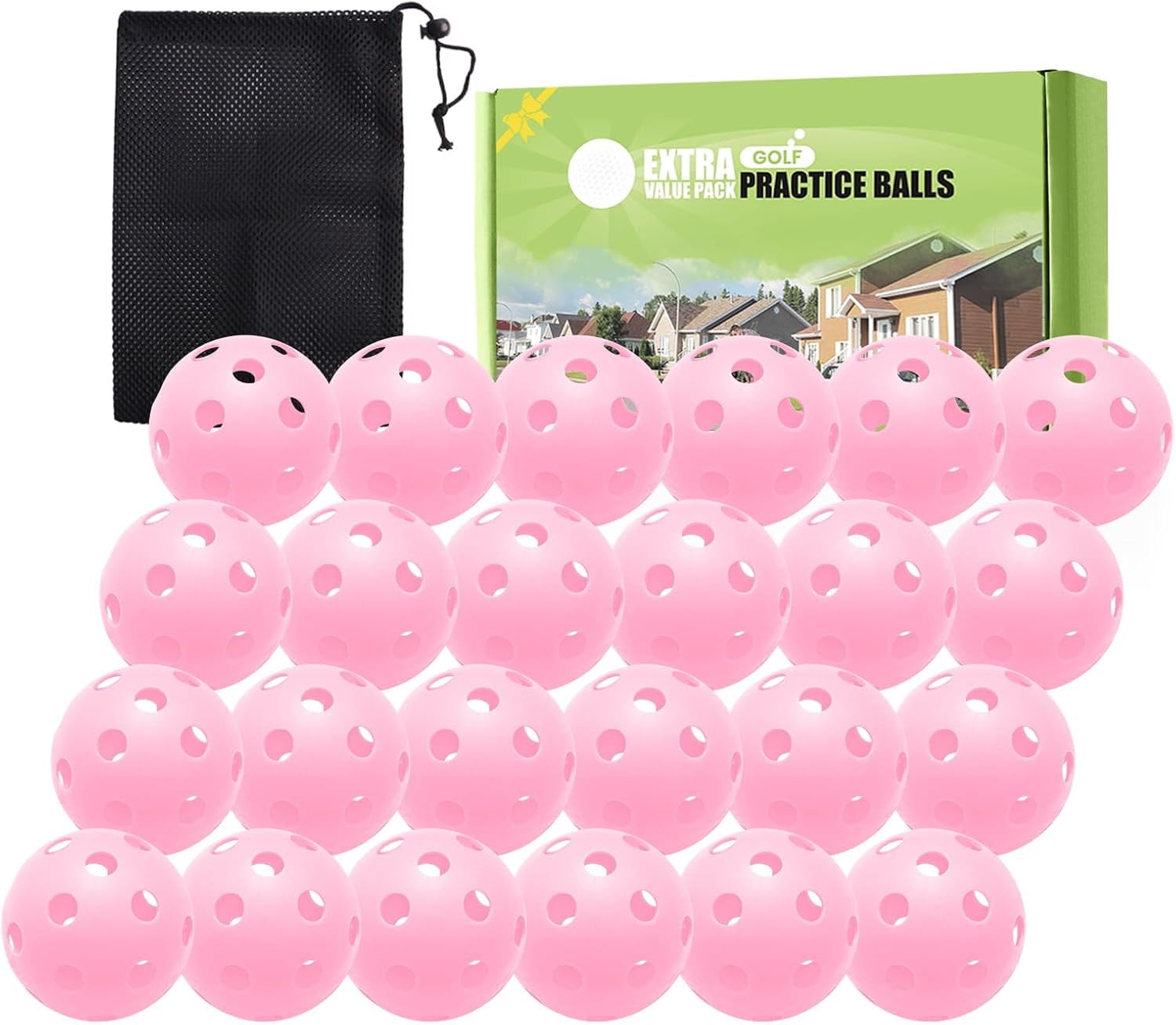 Golf Practice Balls Plastic Colored Value 12/24 Pack, Limited Flight ...