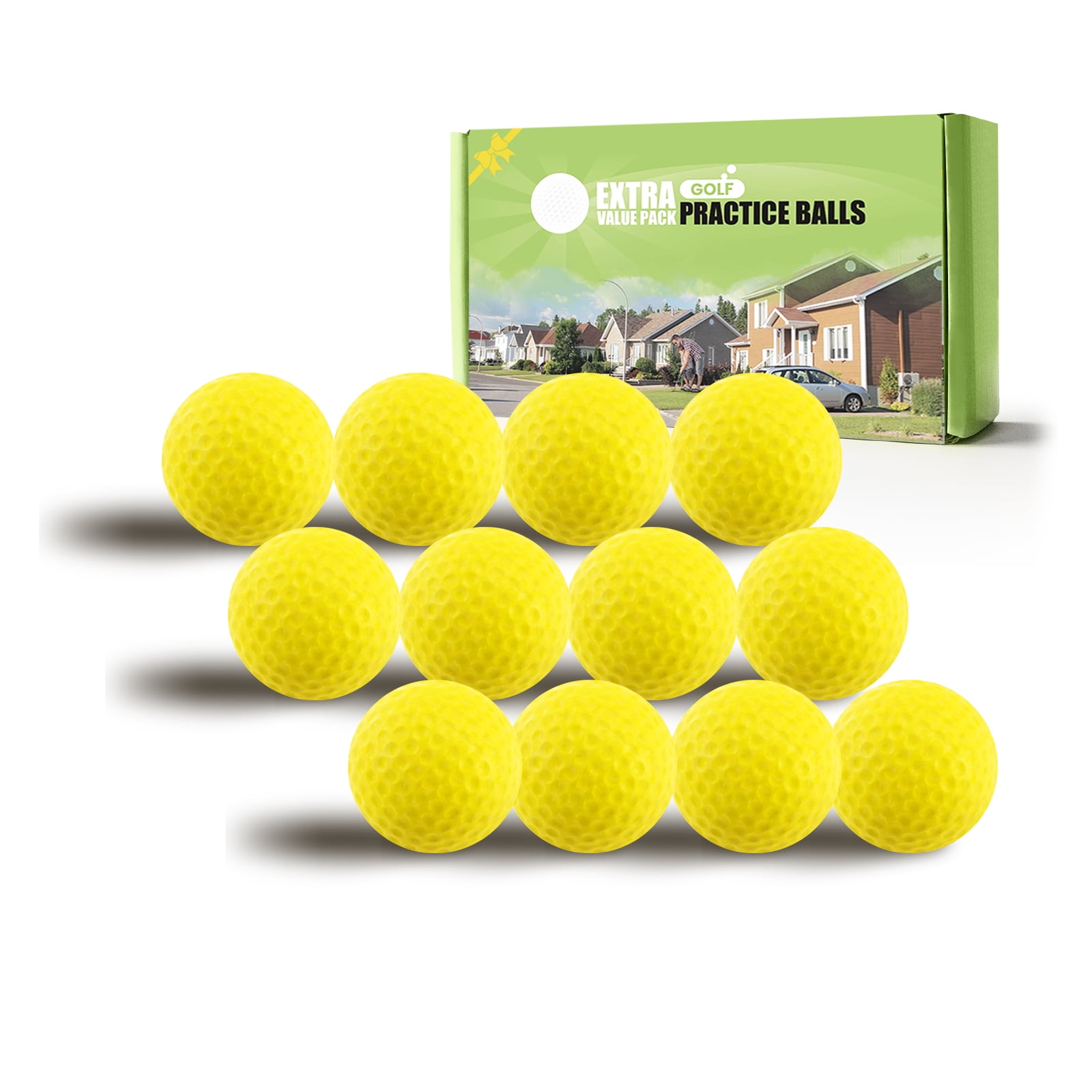 Golf Practice Balls True Flight More Weight Value 12/24 Pack,1/3 ...