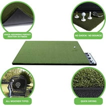 GoSports Golf 5x4 Hitting Mat | Includes 3 Rubber Tees, Green - Walmart.com