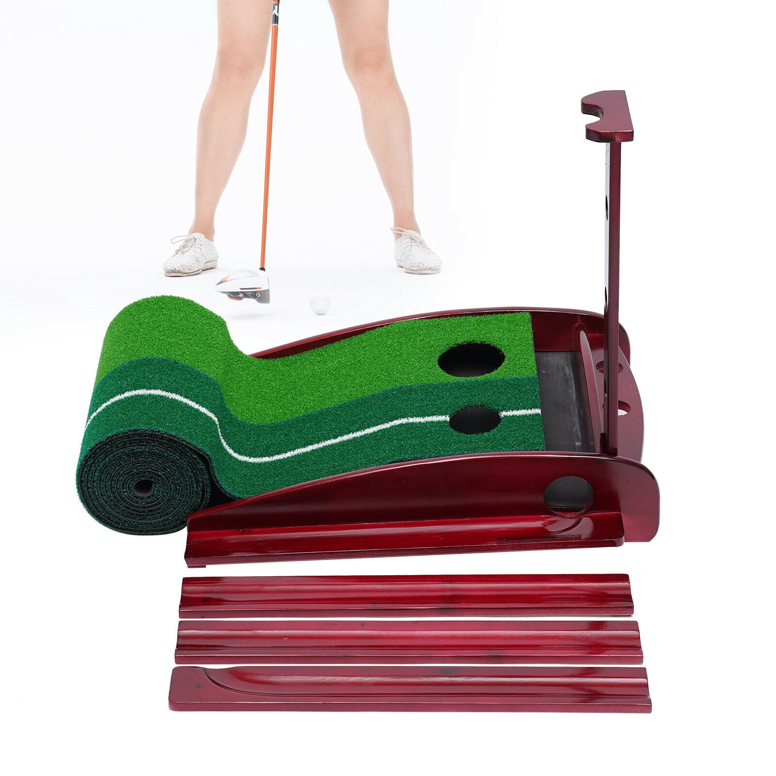 Golf Practice Putting Exerciser Large & Small Hole Design Auto Return+ ...