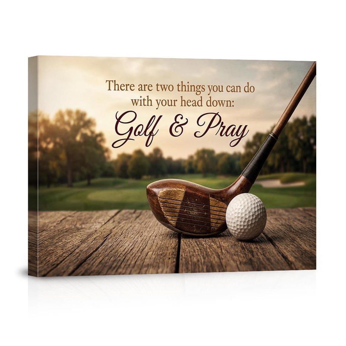 Golf Pray Vintage Course Christian Inspirational For Club Office Man ...
