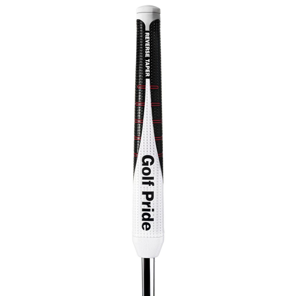 Golf Pride Reverse Taper Flat Putter Grip (White/Black, Medium) 2024 ...