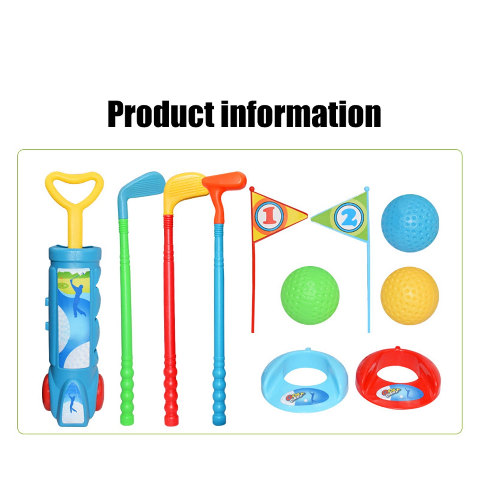 Golf Pro Set Toy for Kids Toddlers Golf Clubs Flags Practice Balls ...