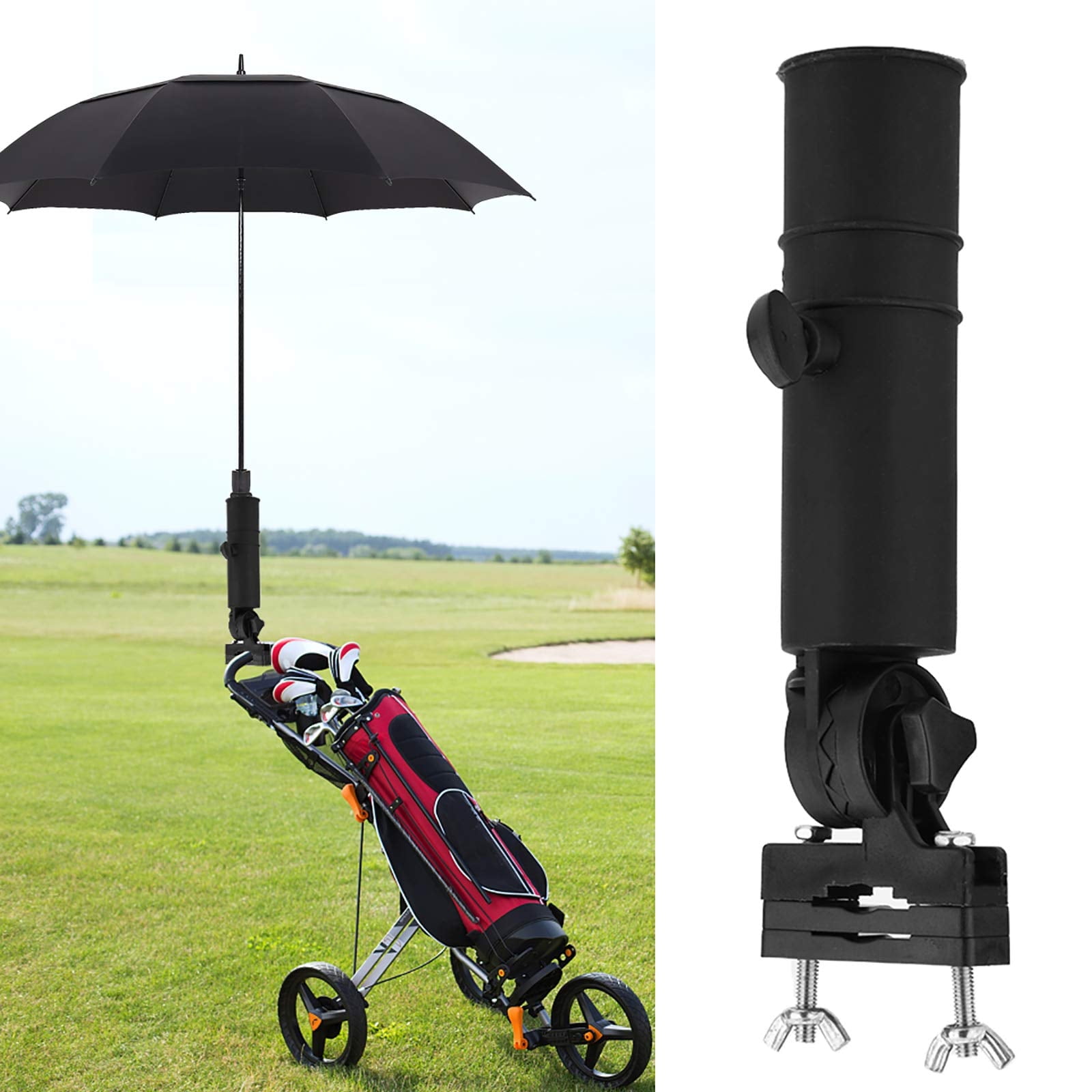 Golf Push Cart Umbrella Holder, Golf Trolley Umbrella Holder Adjustable ...