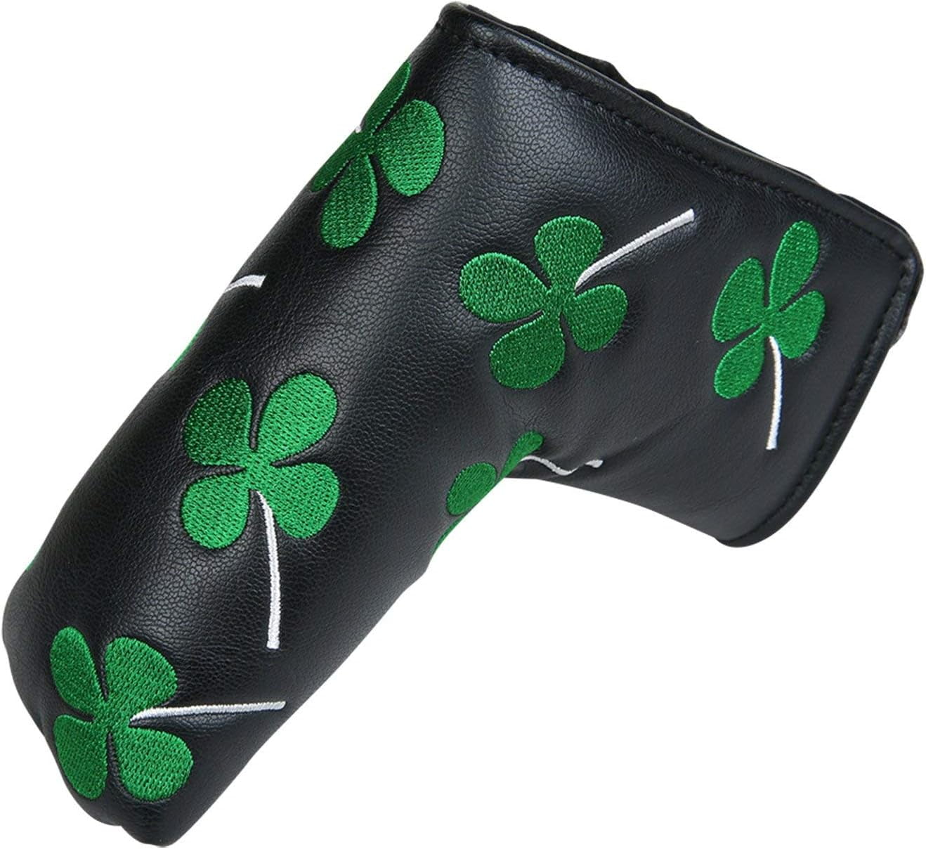 Golf Putter Cover Blade Head Cover Four Leaf Clover Pattern with V ...