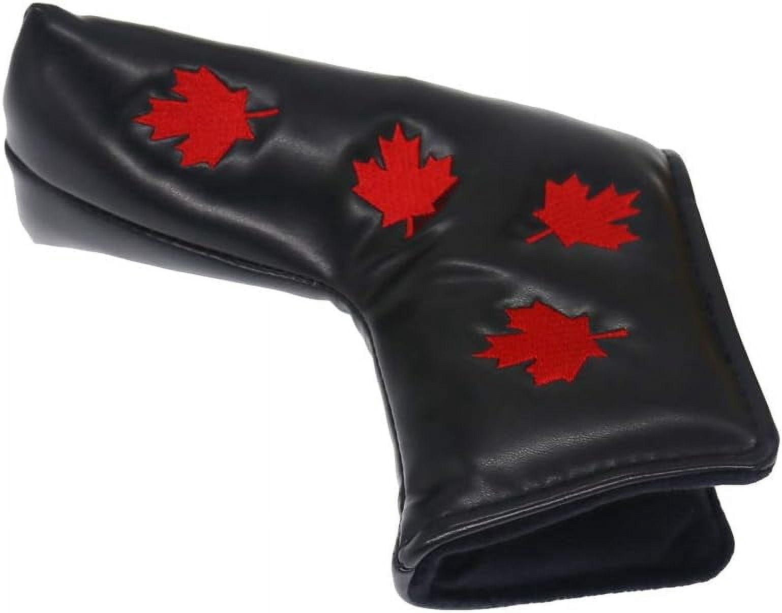 Golf Putter Head Cover Headcover Red Maple Leaf Design Fit All Brands ...