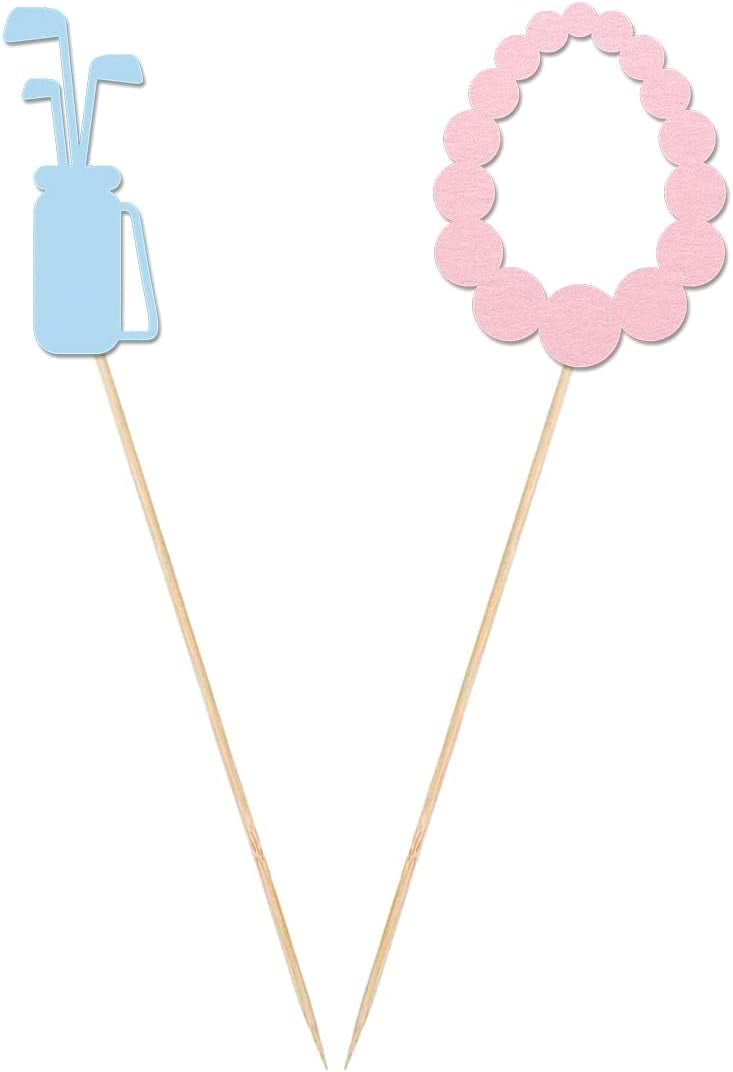Golf Putters Pearls Gender Reveal Centerpiece Sticks, 12-Pack Table ...