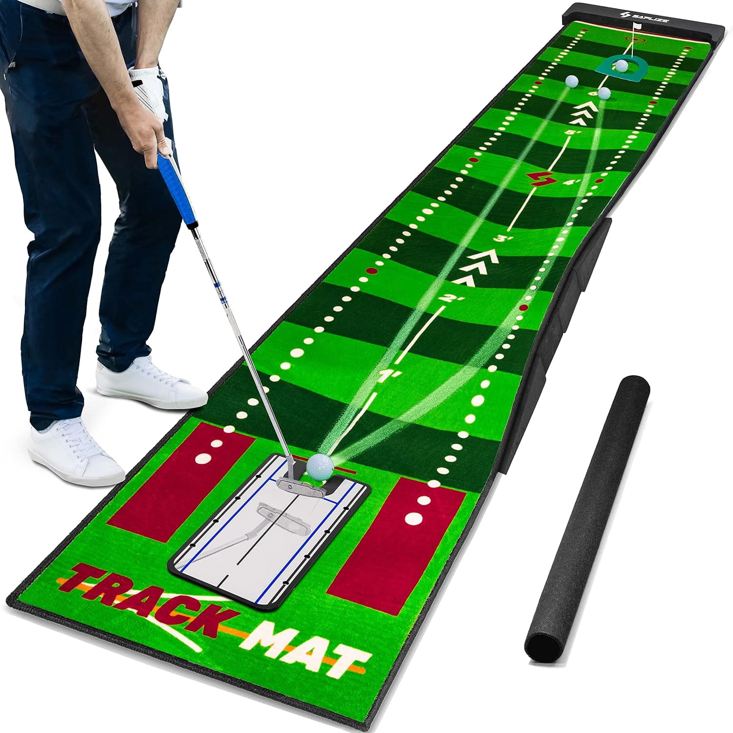 Golf Putting Mat with Visible Trajectory Tracing, Multiple Training ...