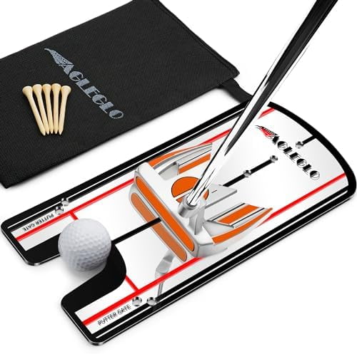 Golf Putting Mirror Training Aid - 12'L x 6'W with Putter Line Mirrored ...