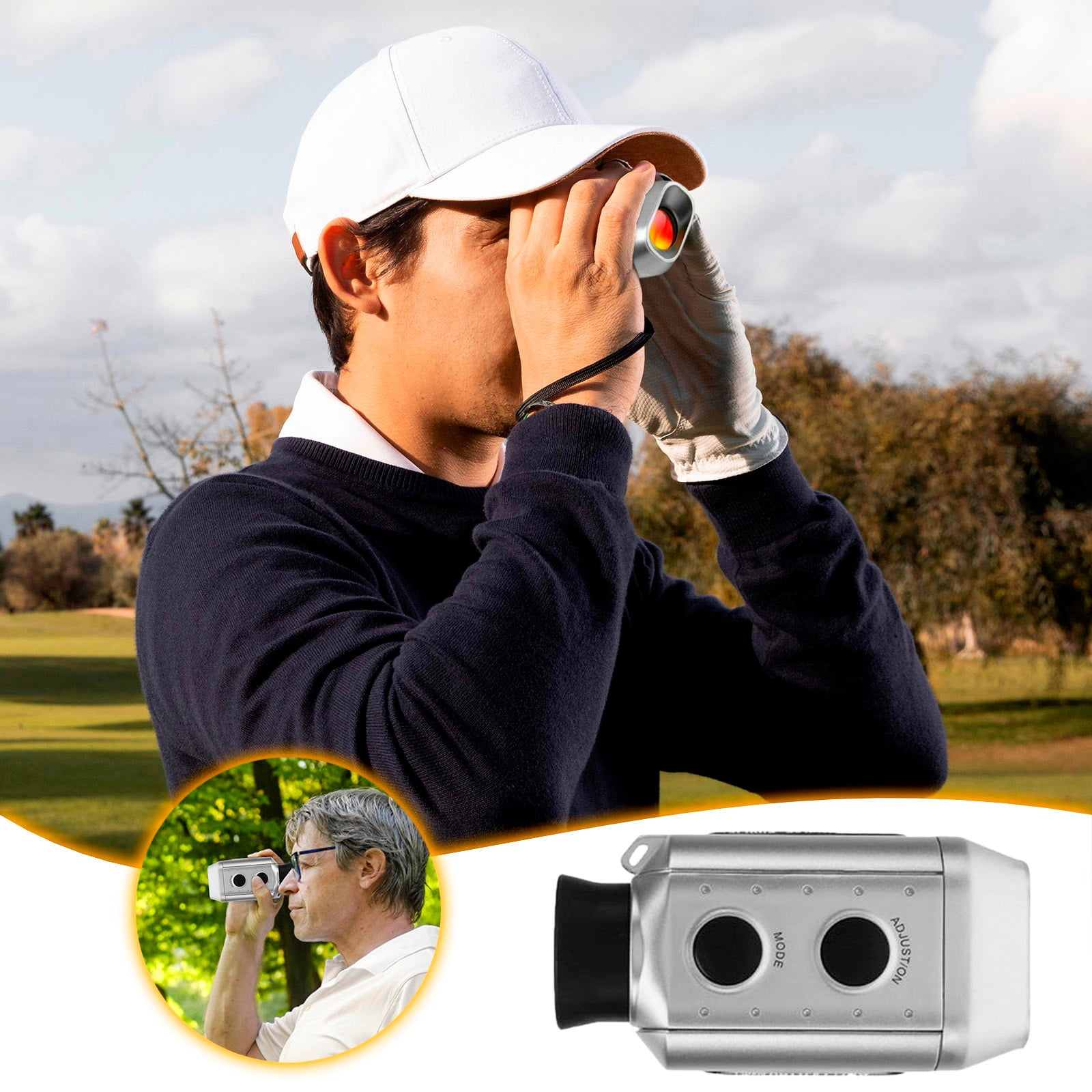 Golf Rangefinder with 930 Yard Range, 7x Magnification, Distance ...