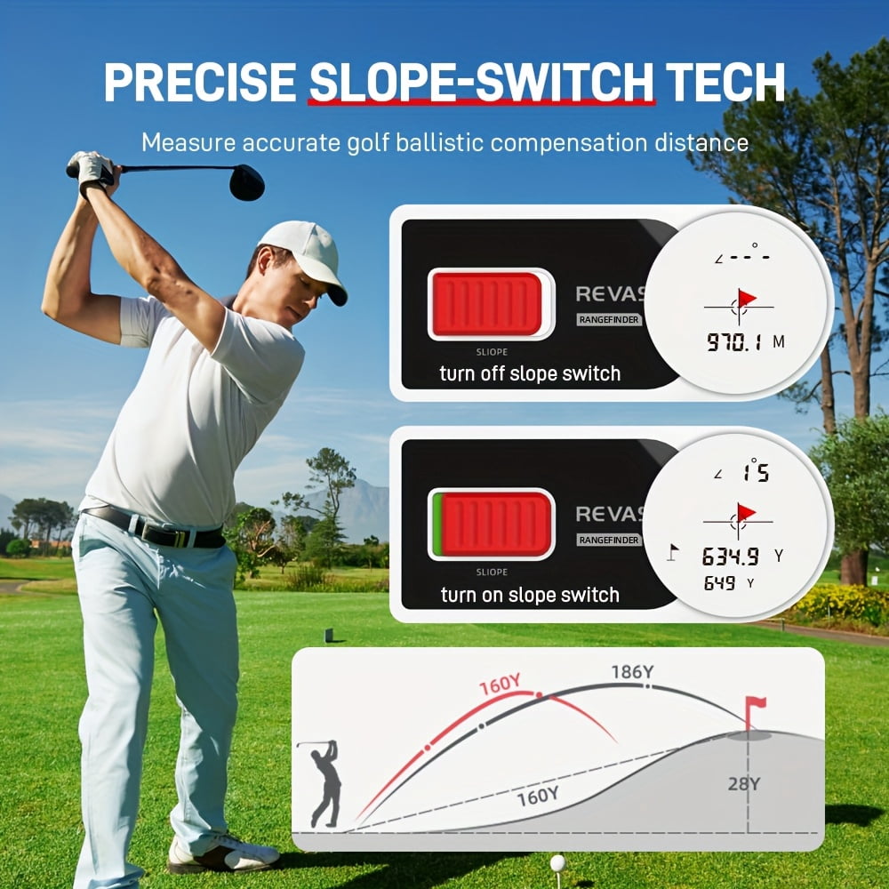 Golf Rangefinder Slope Measurement Pin Lock Vibration External Slope ...