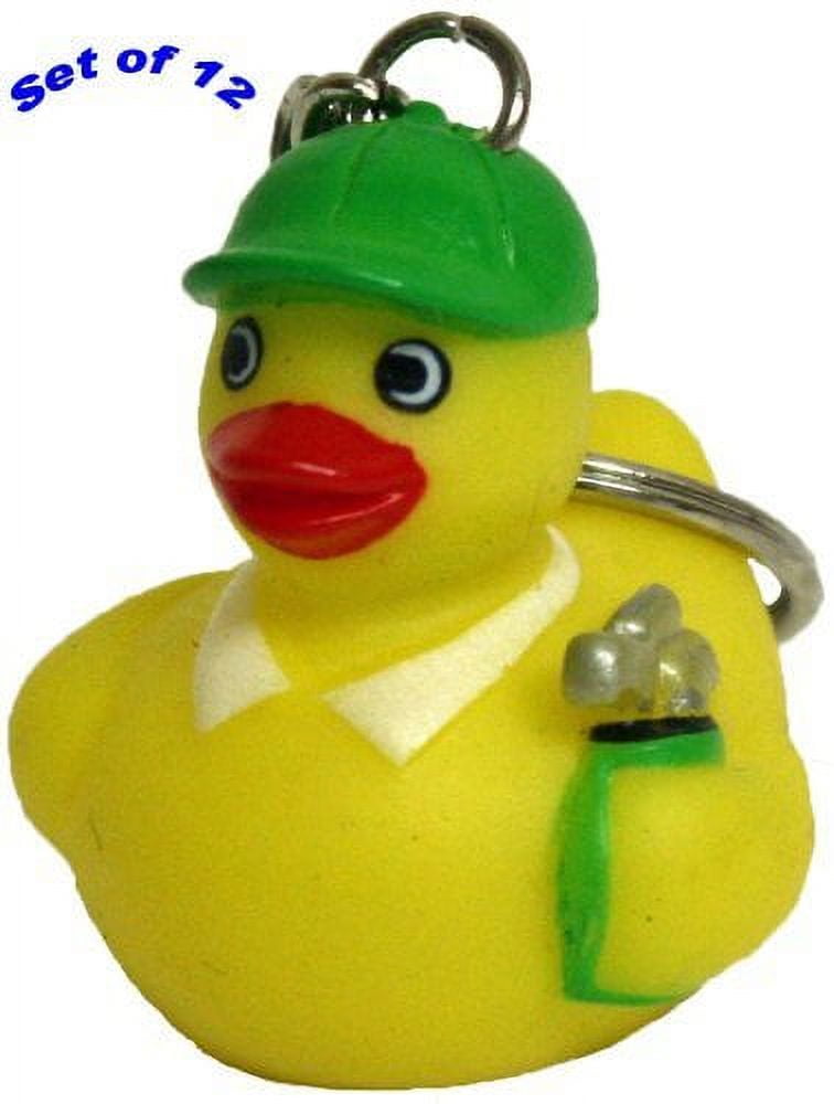 Golf Rubber Duck Keychain Gift Pack of 12, Sports Duck - Waddlers Brand ...