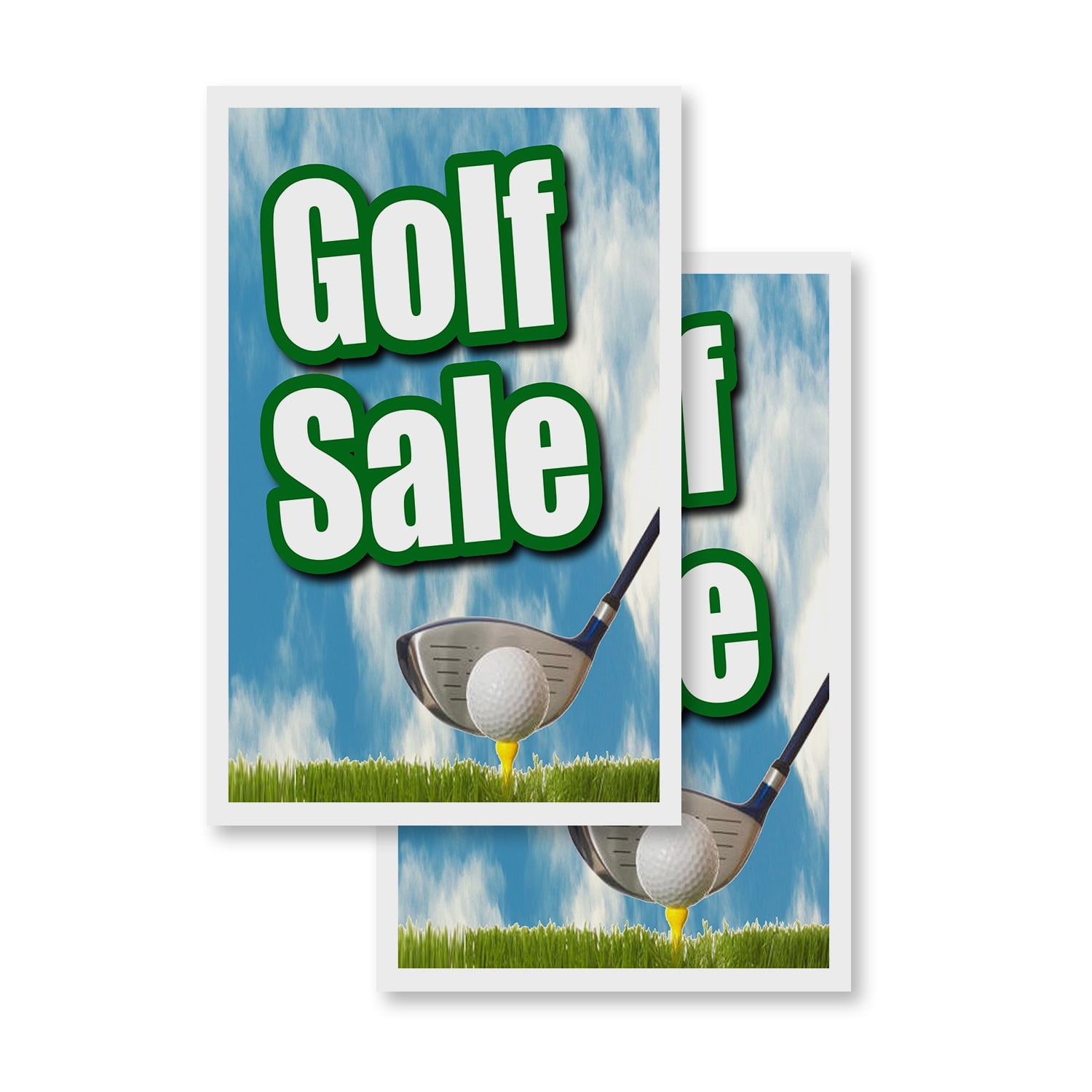 Golf Sale (2-PACK) 24" x 36" Vinyl Decals | Sign Insert Peel & Stick ...