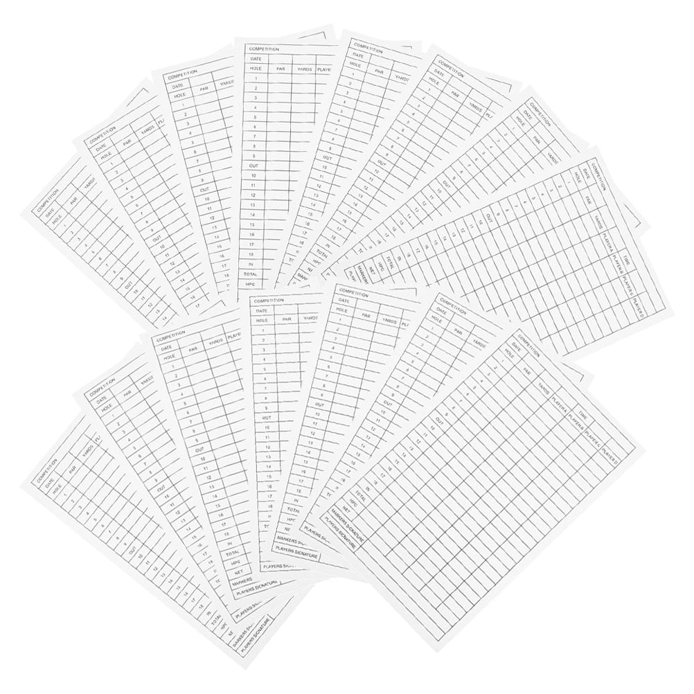 Golf Score Tracking Sheets - 15pcs Golf Score Notebook Golf Score Cards ...