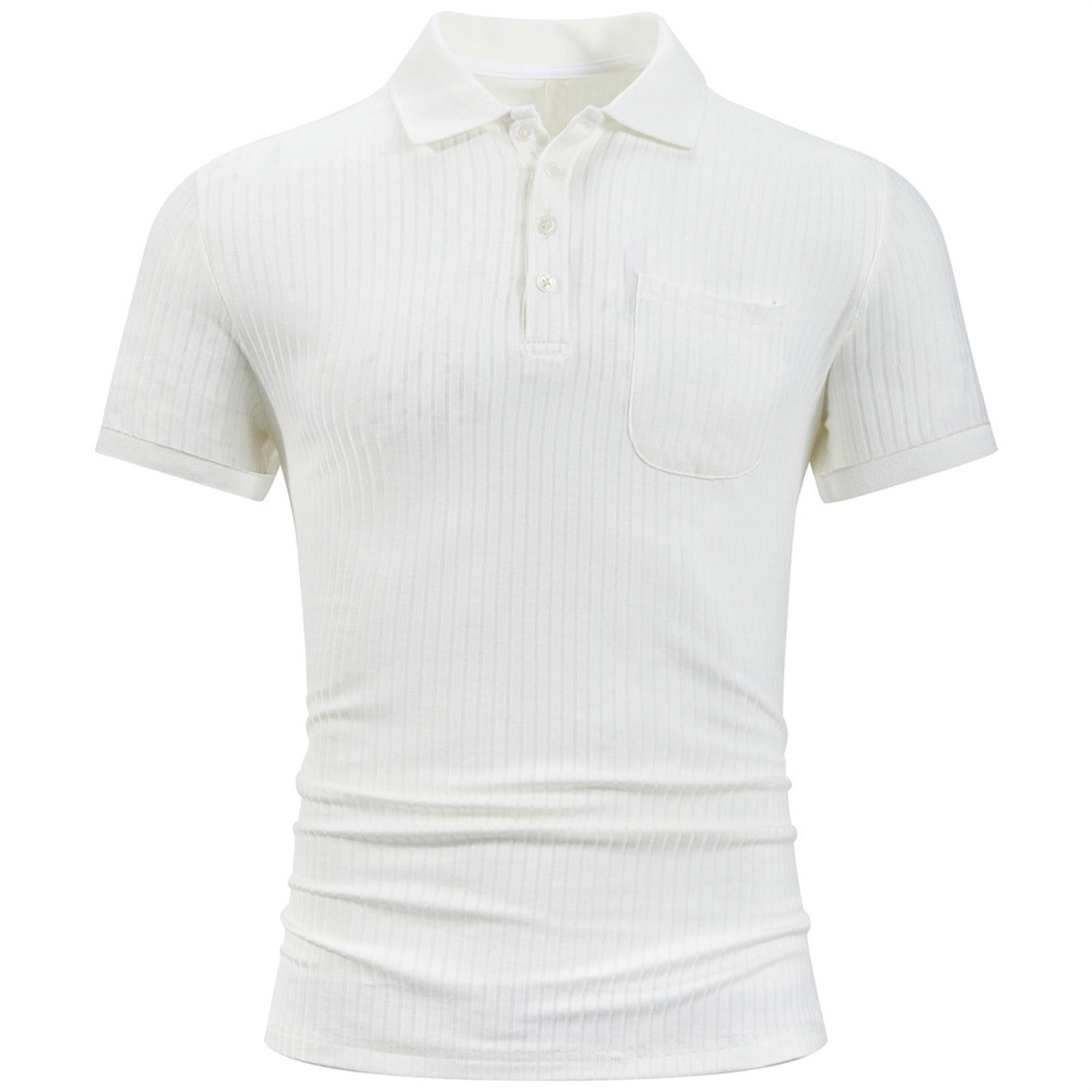 Golf Shirts for Men Clearance with Pocket Short Sleeve Tshirts Cotton ...