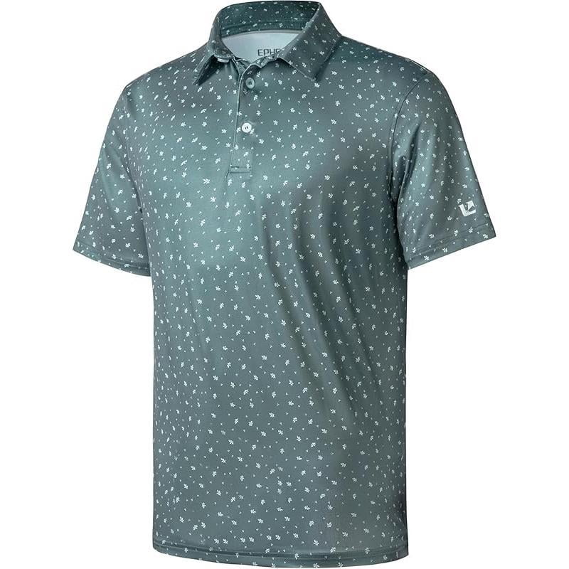 Golf Shirts for Men Dry Fit Performance Short Sleeve Print Moisture ...