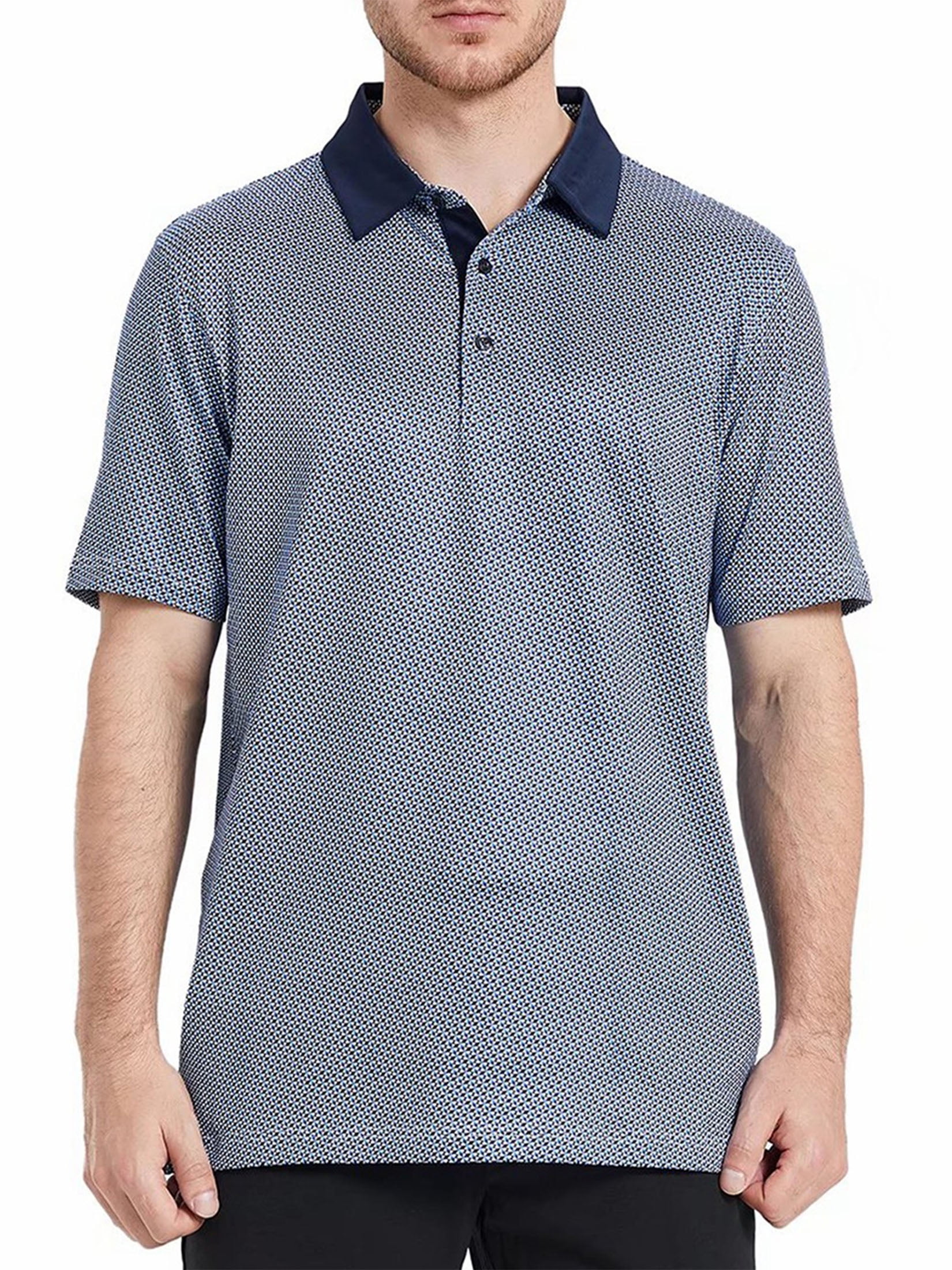 SYLCLEG Golf Shirts for Men Dry Fit Print Performance Moisture Wicking ...