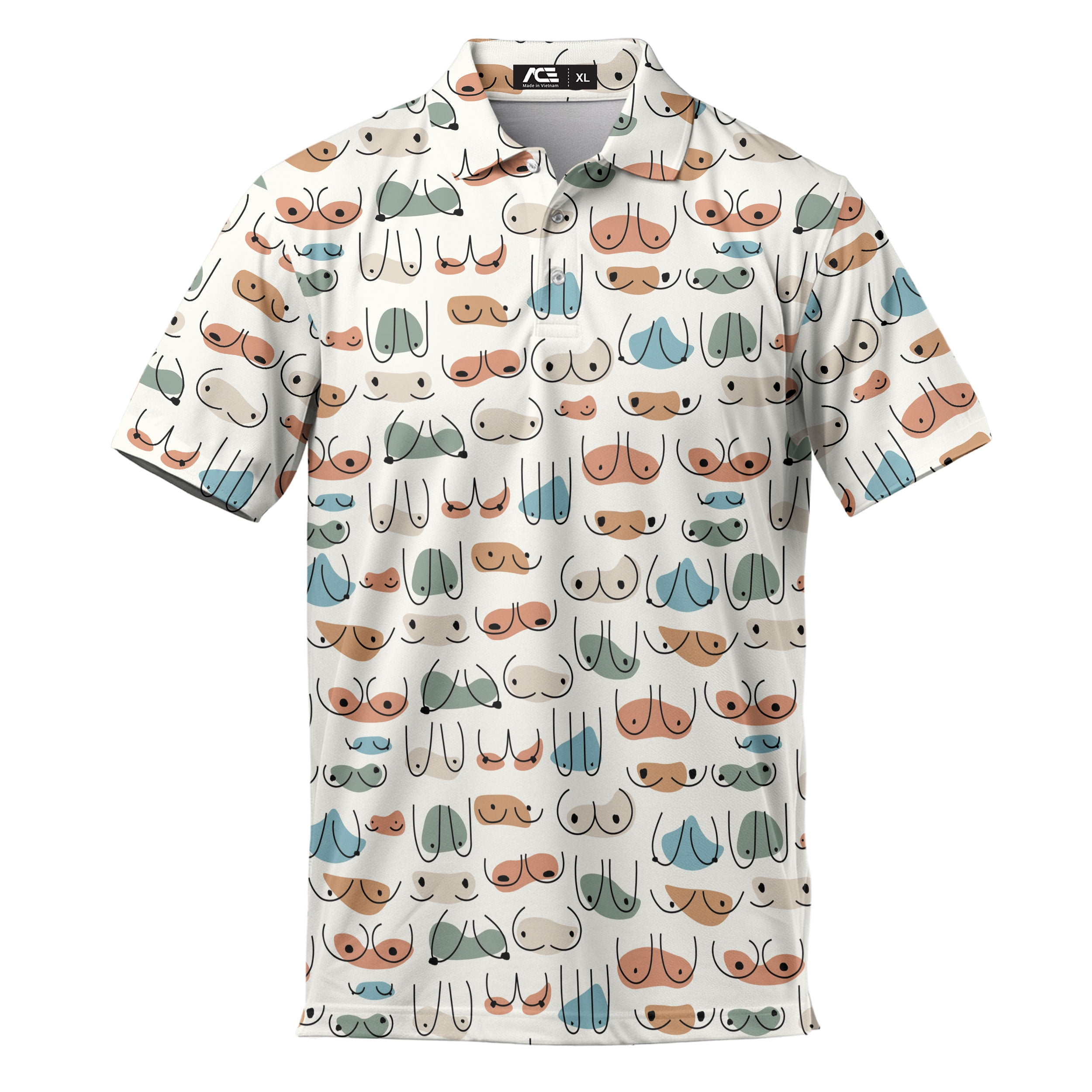 Golf Shirts for Men Funny Crazy Golf Polo Shirt for Men Funny Print ...