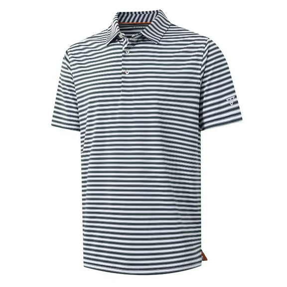 Golf Shirts for Men with Zipper Collared Short Sleeve T-Shirts Mens ...