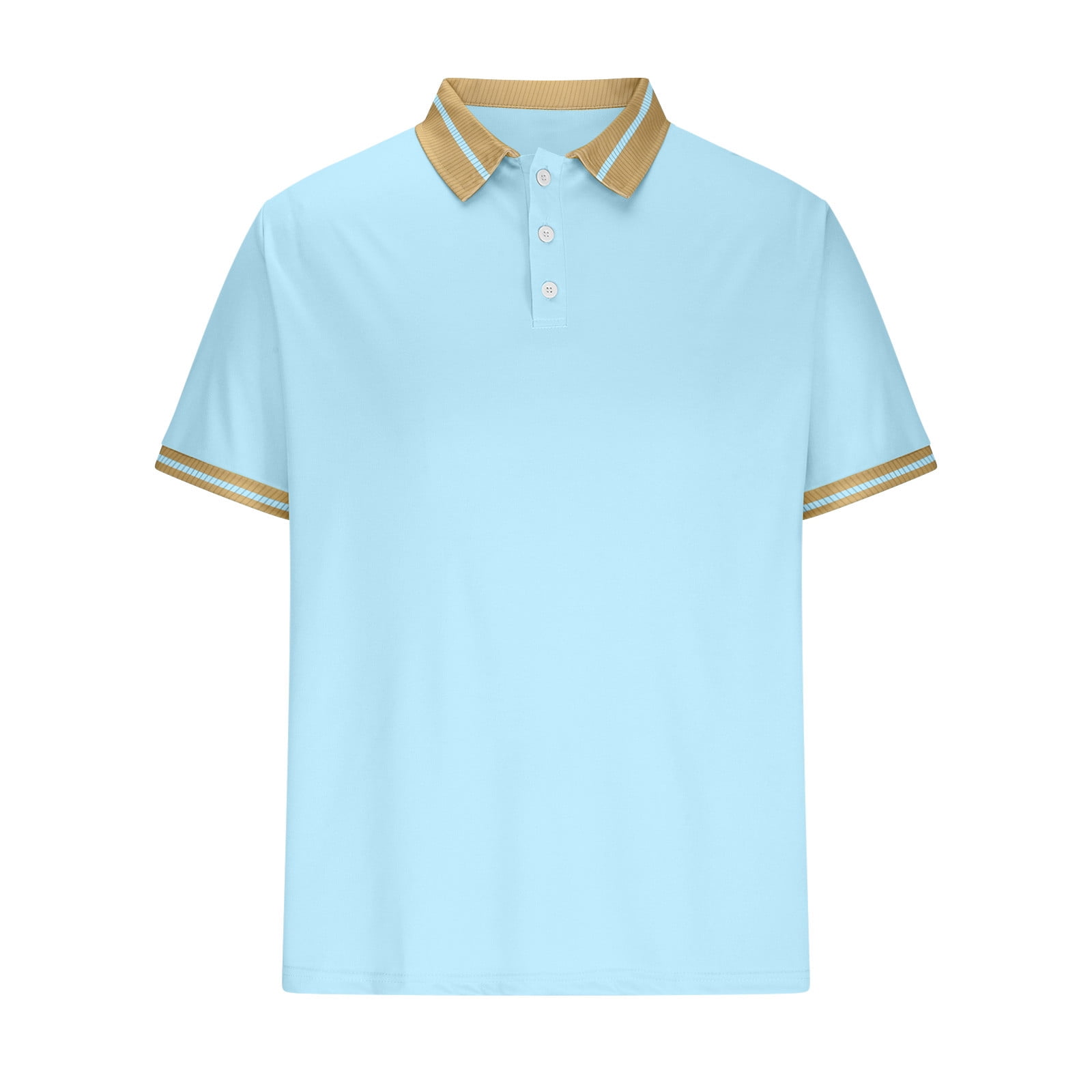 Golf Shirts for Men with Button Collared Short Sleeve T-Shirts Mens ...