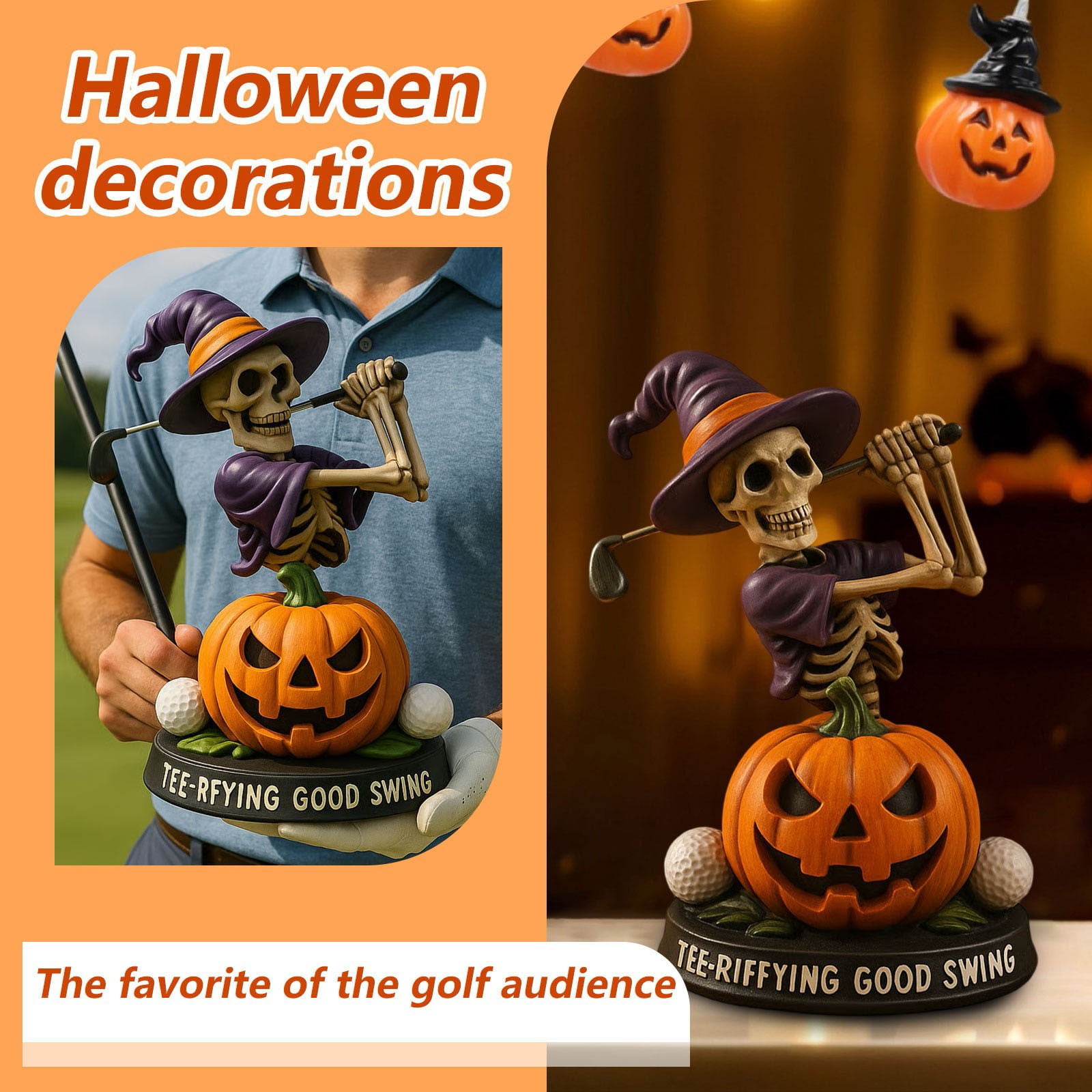 Golf Skeleton Statue Golf Skeleton Statue - Walmart.com