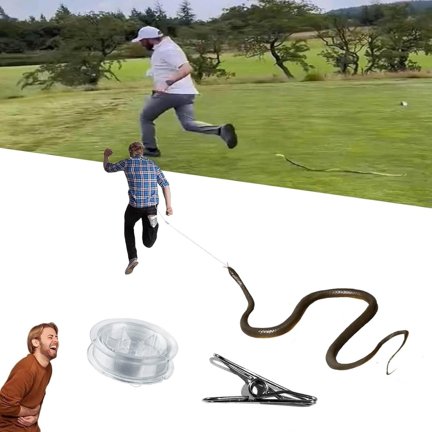 Golf Snake Prank with String and Clip, Golf Snake Prank, Realistic ...
