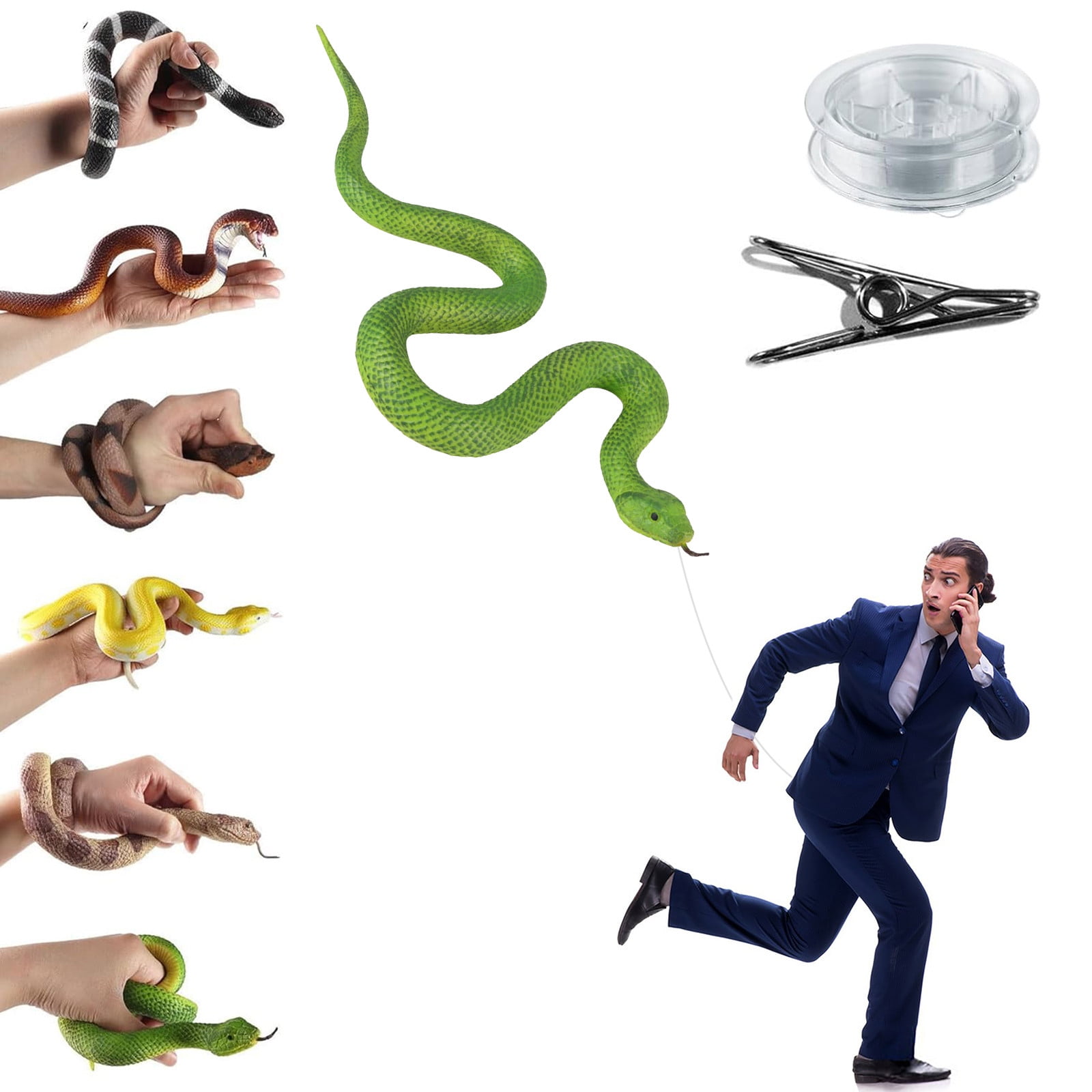 Golf Snake Prank with String and Clip - Realistic Snake Prank Kit, Fake ...