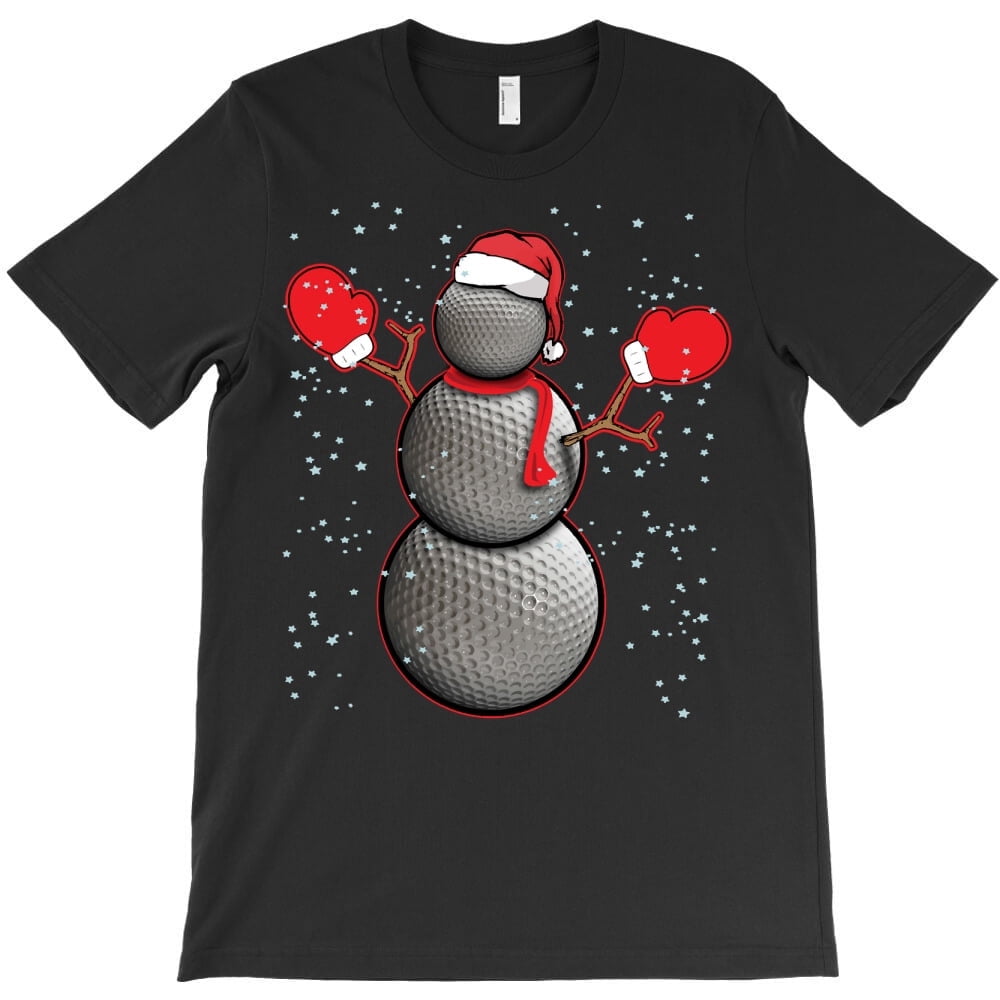Golf Snowman Funny Christmas Snowman Golf Xmas Golfing Holiday Graphic ...