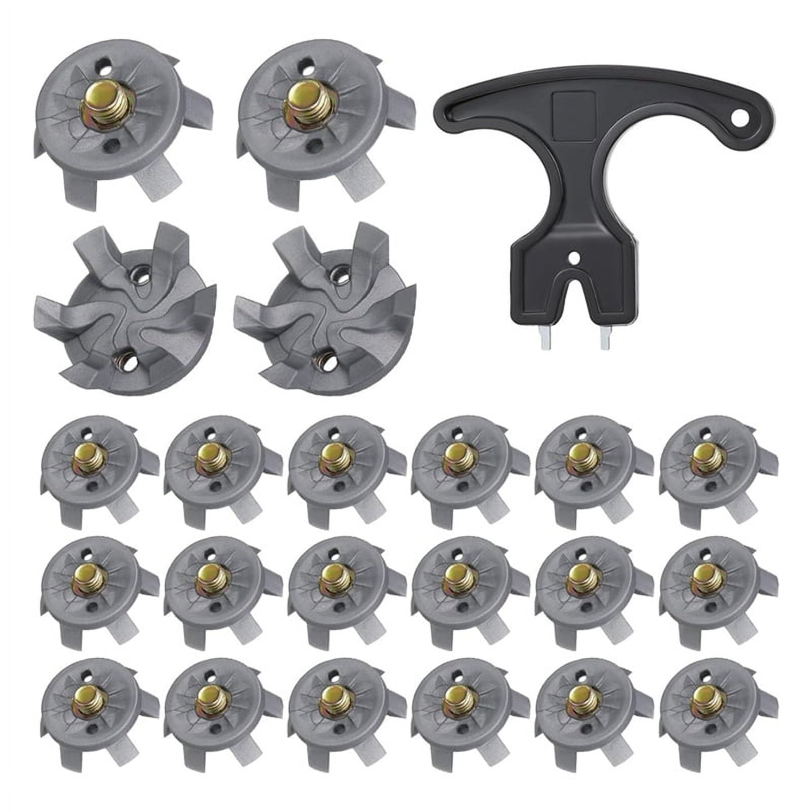 Golf Spikes Set Includes 30 Pcs Cleats Replacement Spanner Metal Thread ...