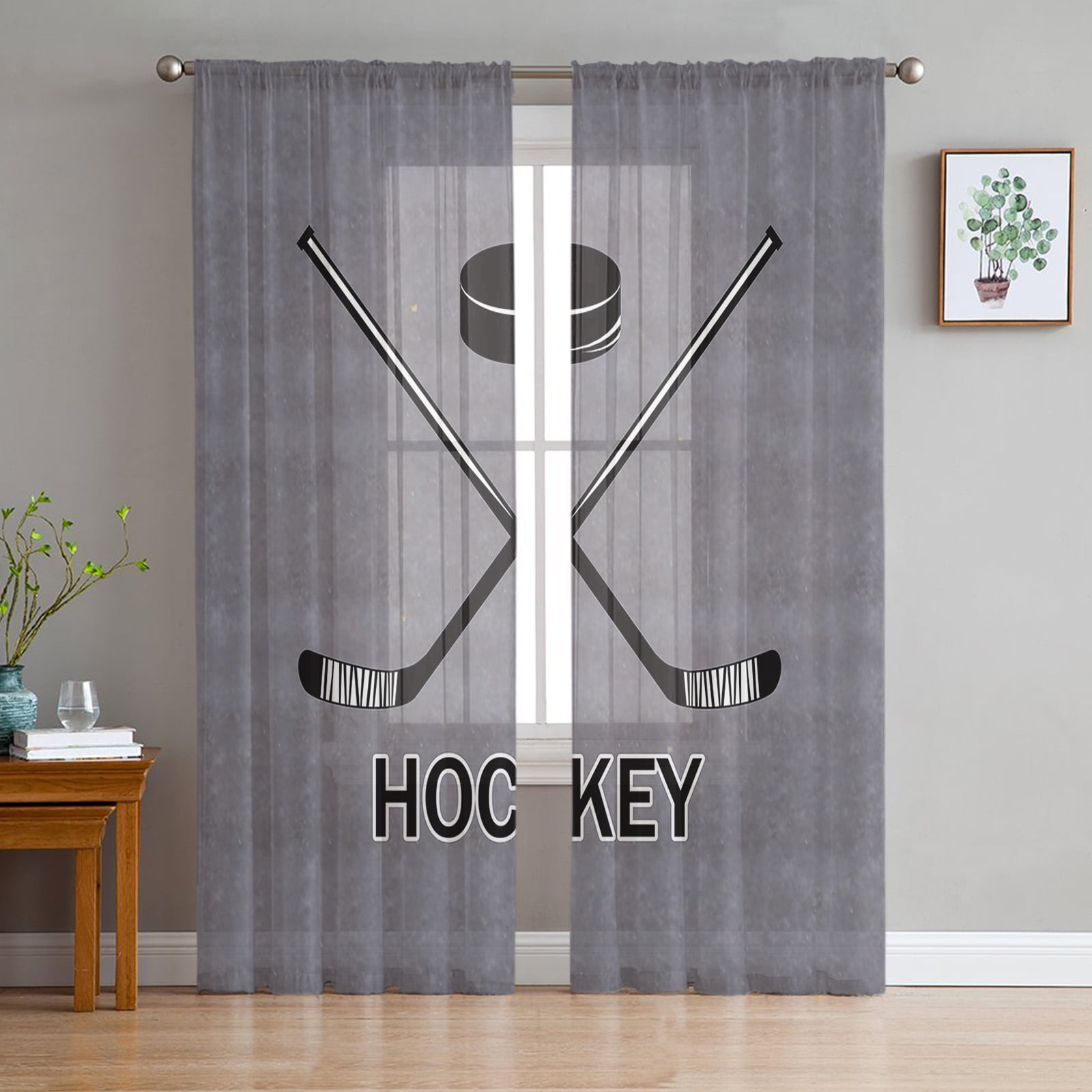 Golf Sports Theme Chiffon Sheer Curtains for Living Room Home ration ...