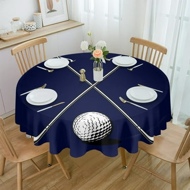 czqnlg Golf Theme Tablecloth Green Grass Table Cloth for Square Tables ...