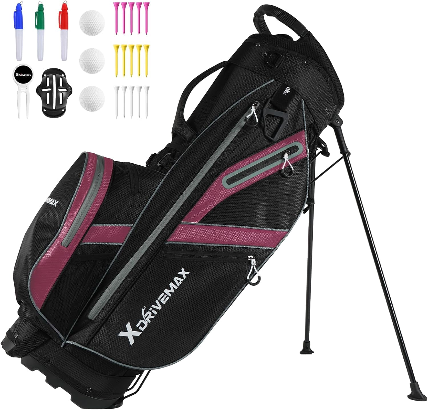 Golf Stand Bag, Lightweight 8-Way Dividers Golf Bag with Insulated ...
