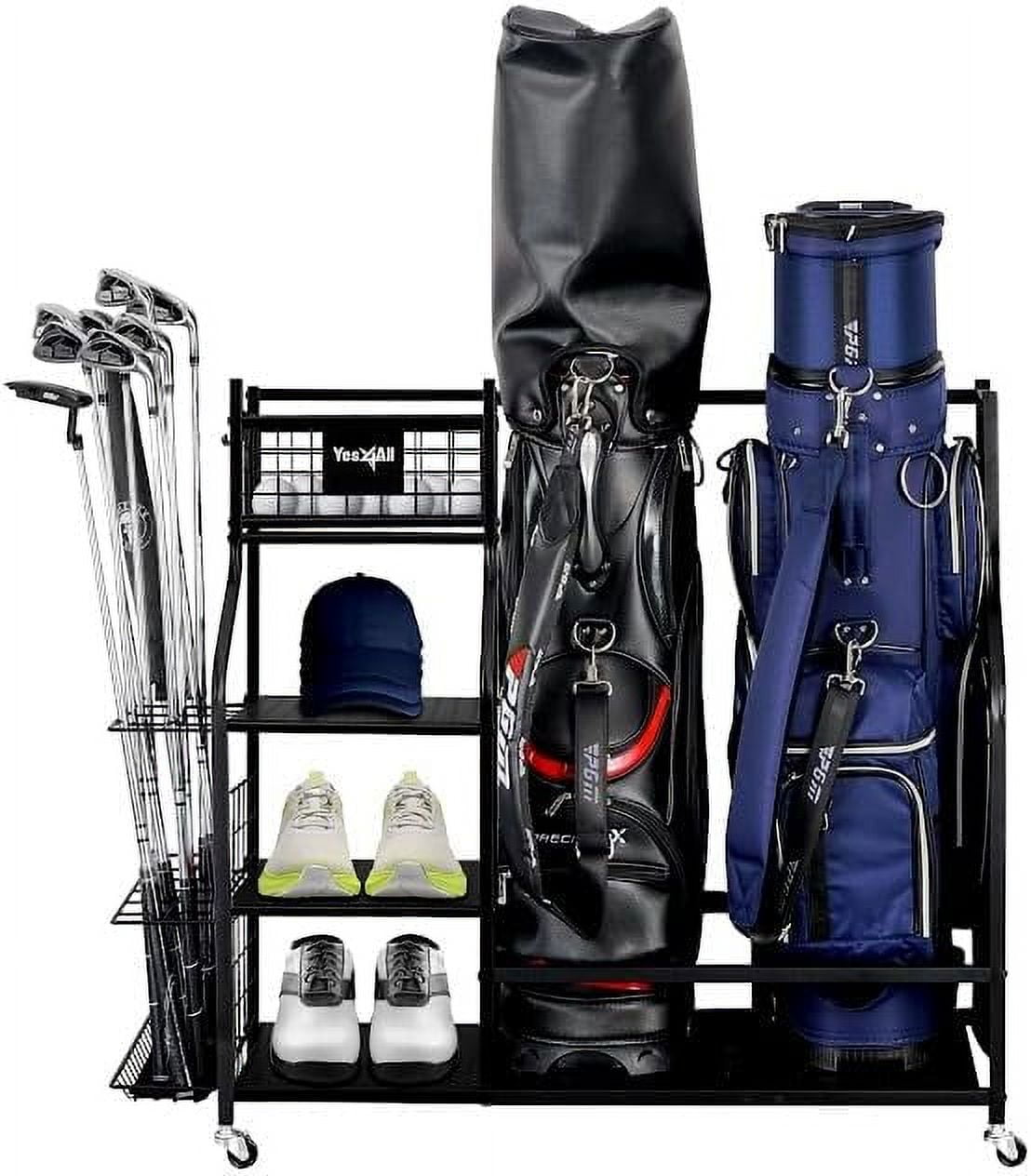 Yes4All Golf Storage Garage Organizer, Golf Bag Storage Stand and Other ...