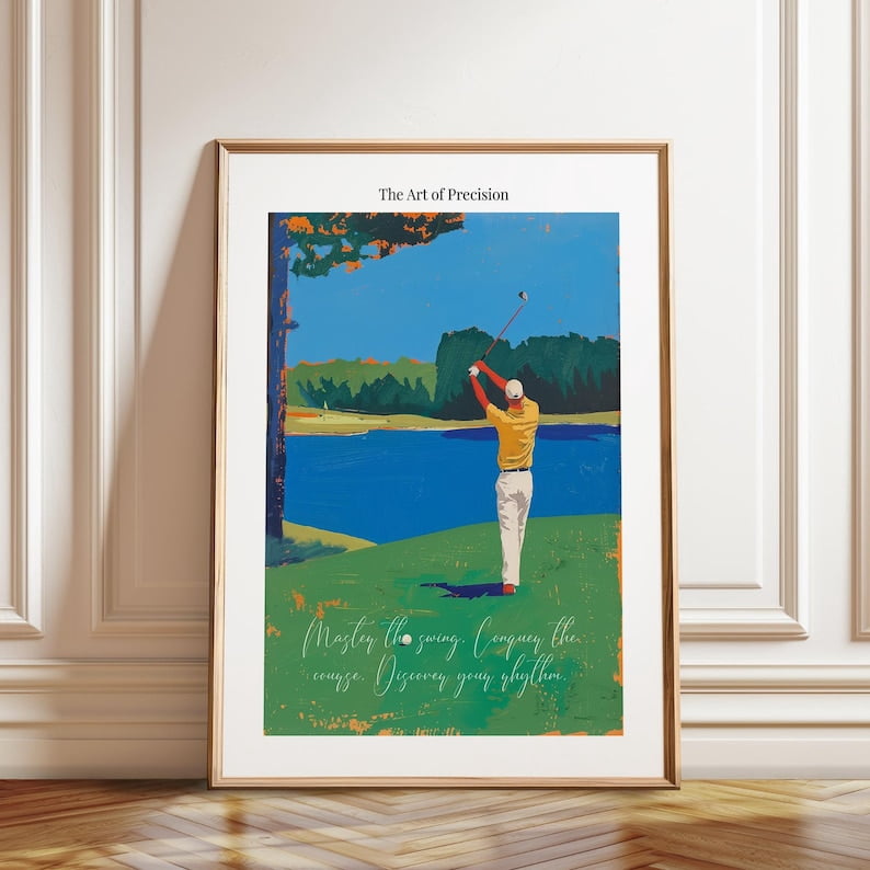 Golf Swing Art Print – Dynamic Abstract Sports Decor For Golf Lovers ...