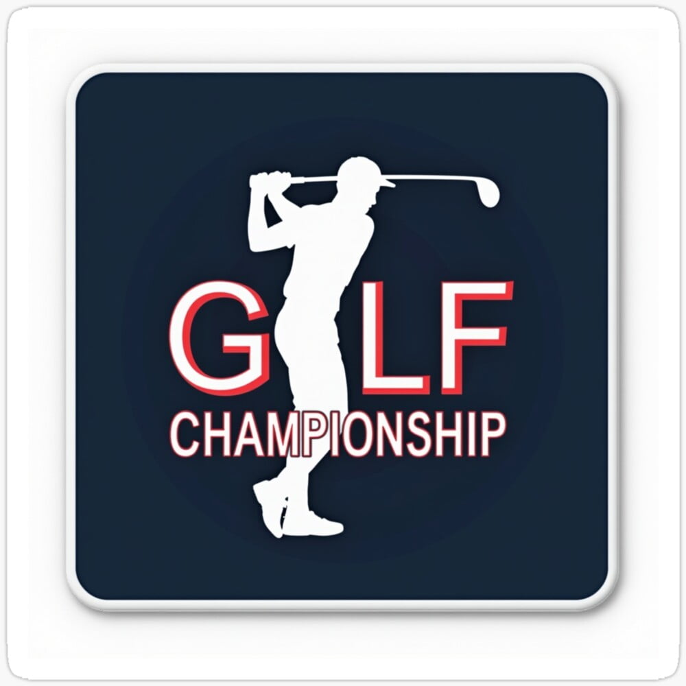 Golf Swing Championship Sticker Sticker Phone Decal Water Bottle ...