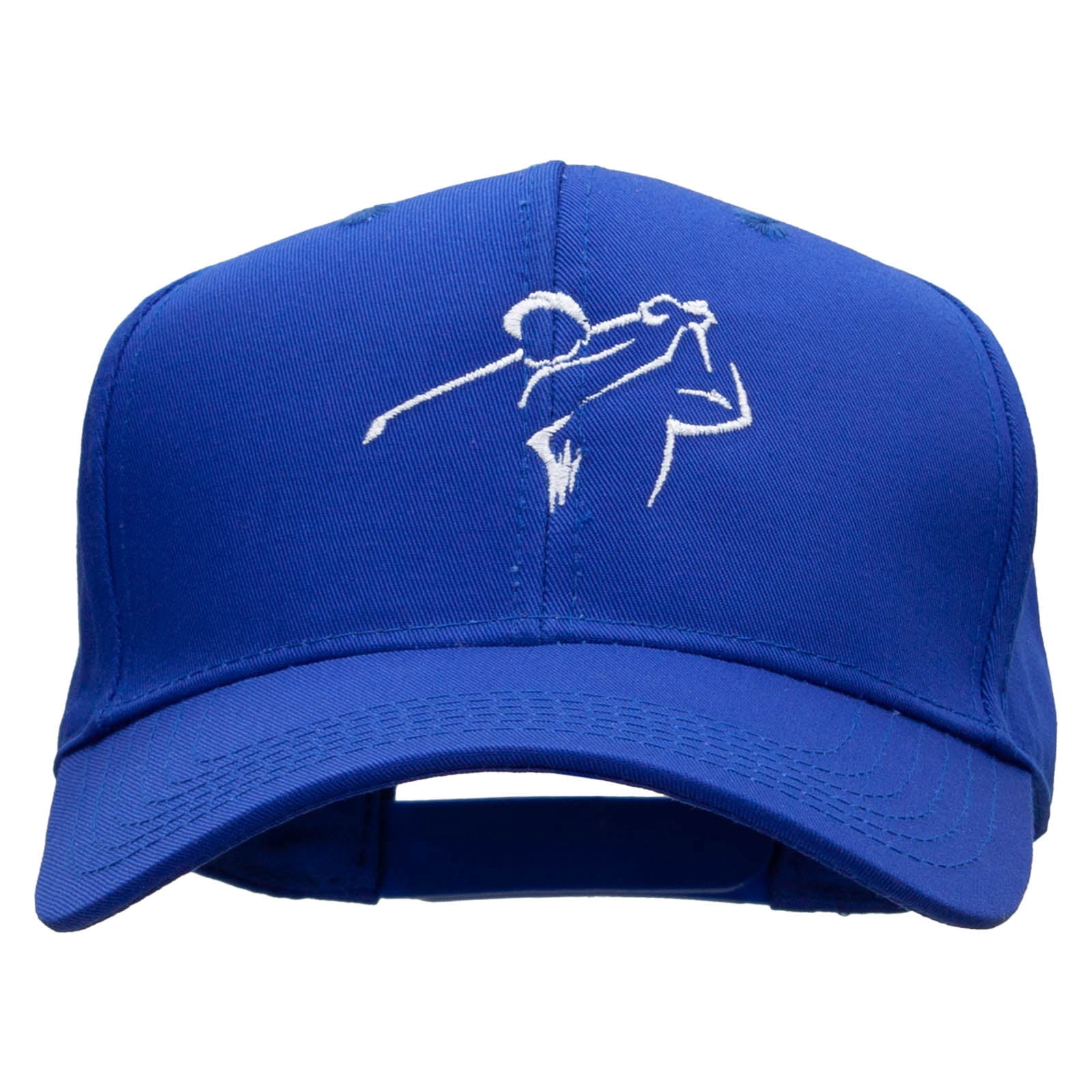 Golf Swing Embroidered Cotton Twill Pro Style Cap - Royal OSFM ...