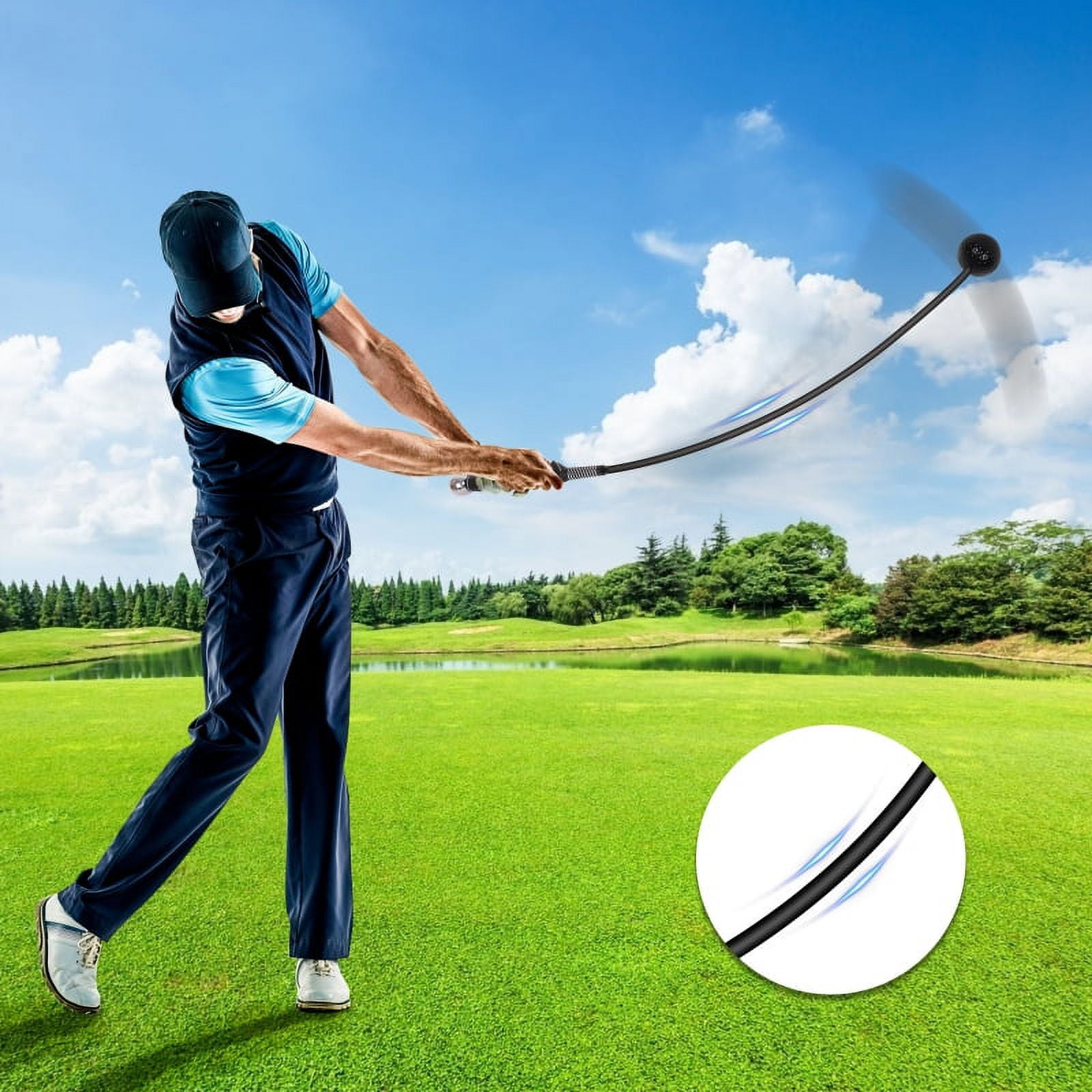 Golf Swing Trainer Aid for Strength & Tempo - Weighted Golf Club Swing ...