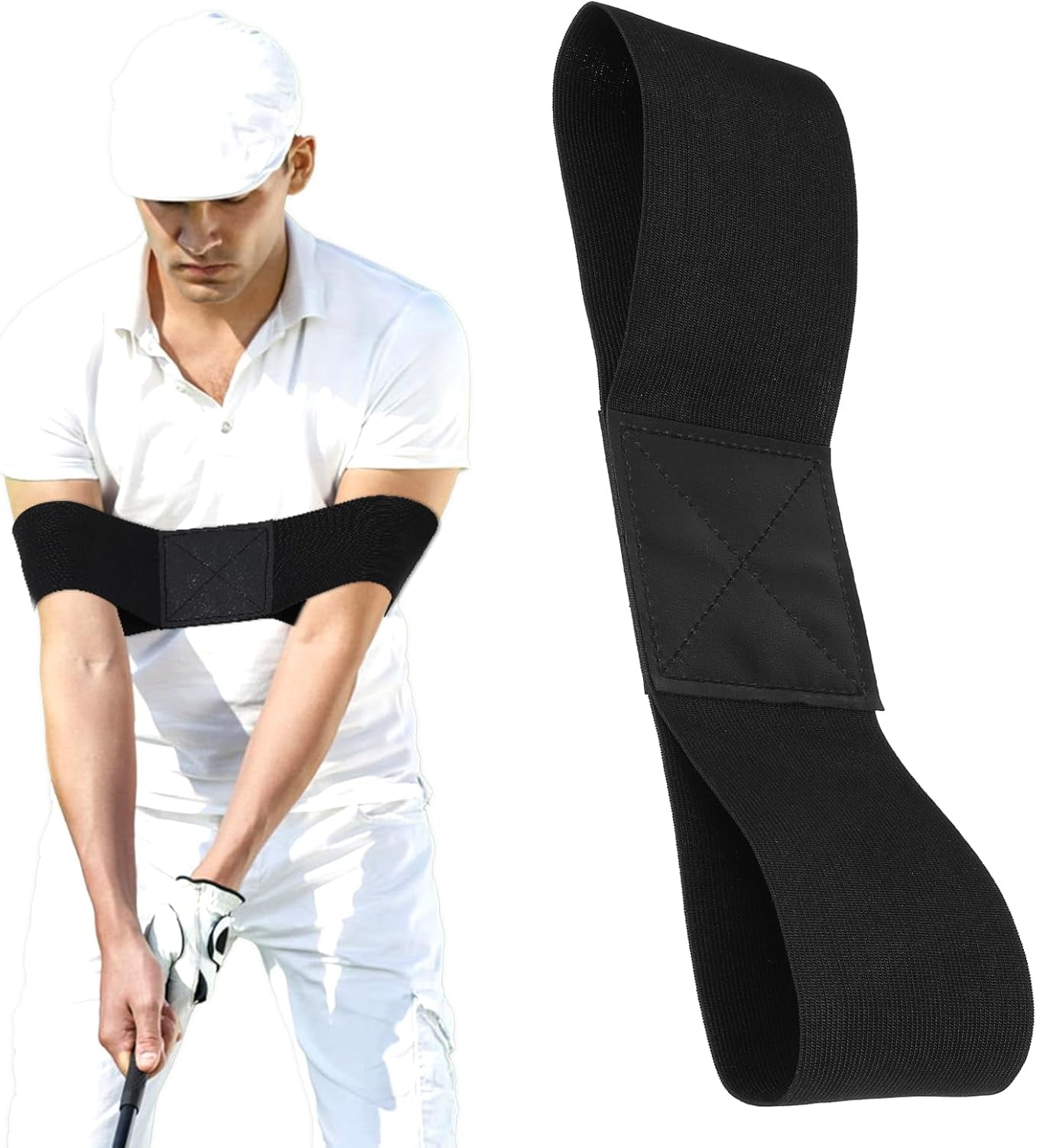 Golf Swing Trainer Band – Adjustable Elastic Armband for Posture ...