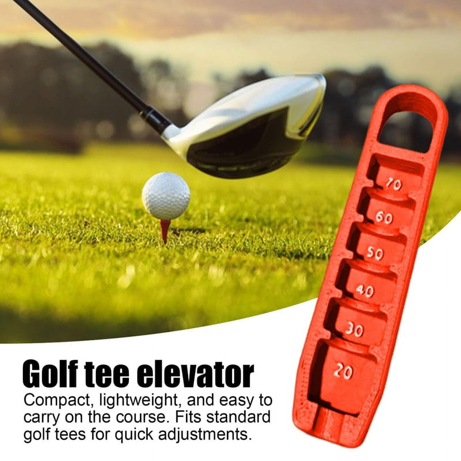 Golf Tee Height Gauge Elevator 3D Printed for Tees Portable Adjuster ...