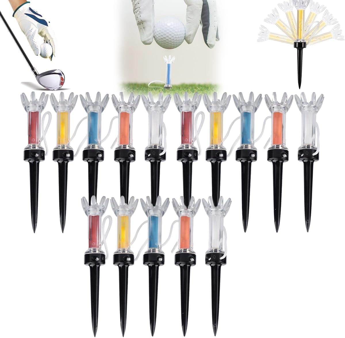 Golf Tee with Magnetic Plastic 360 Degree Bounce, 360°Magnetic Golf Tee ...