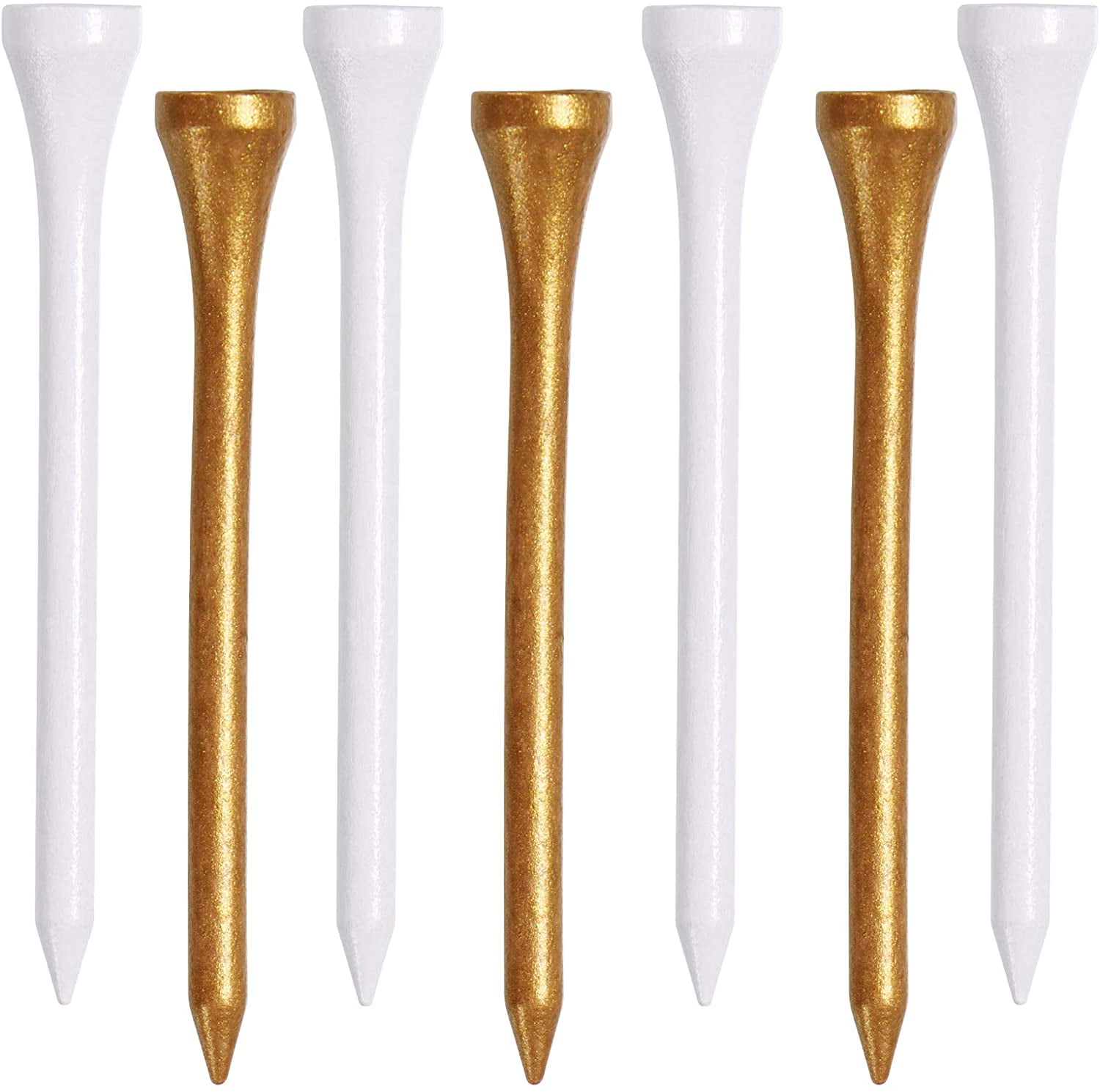 Golf Tees, 2 3/4 Inch, 70 Count, Professional Deluxe Wooden Golf Tee ...