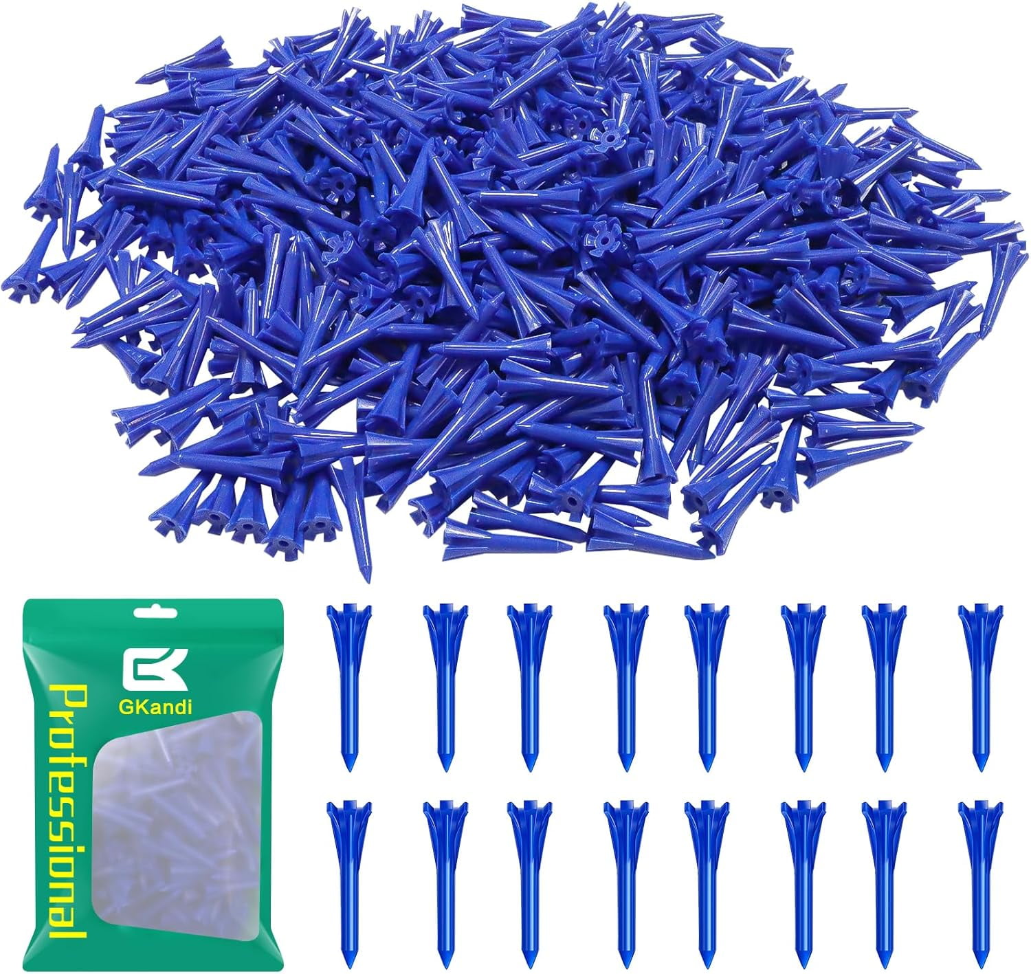 Golf Tees 5 Prong Design Plastic Short Golf Tees 1 1/2 Inch Bulk for ...