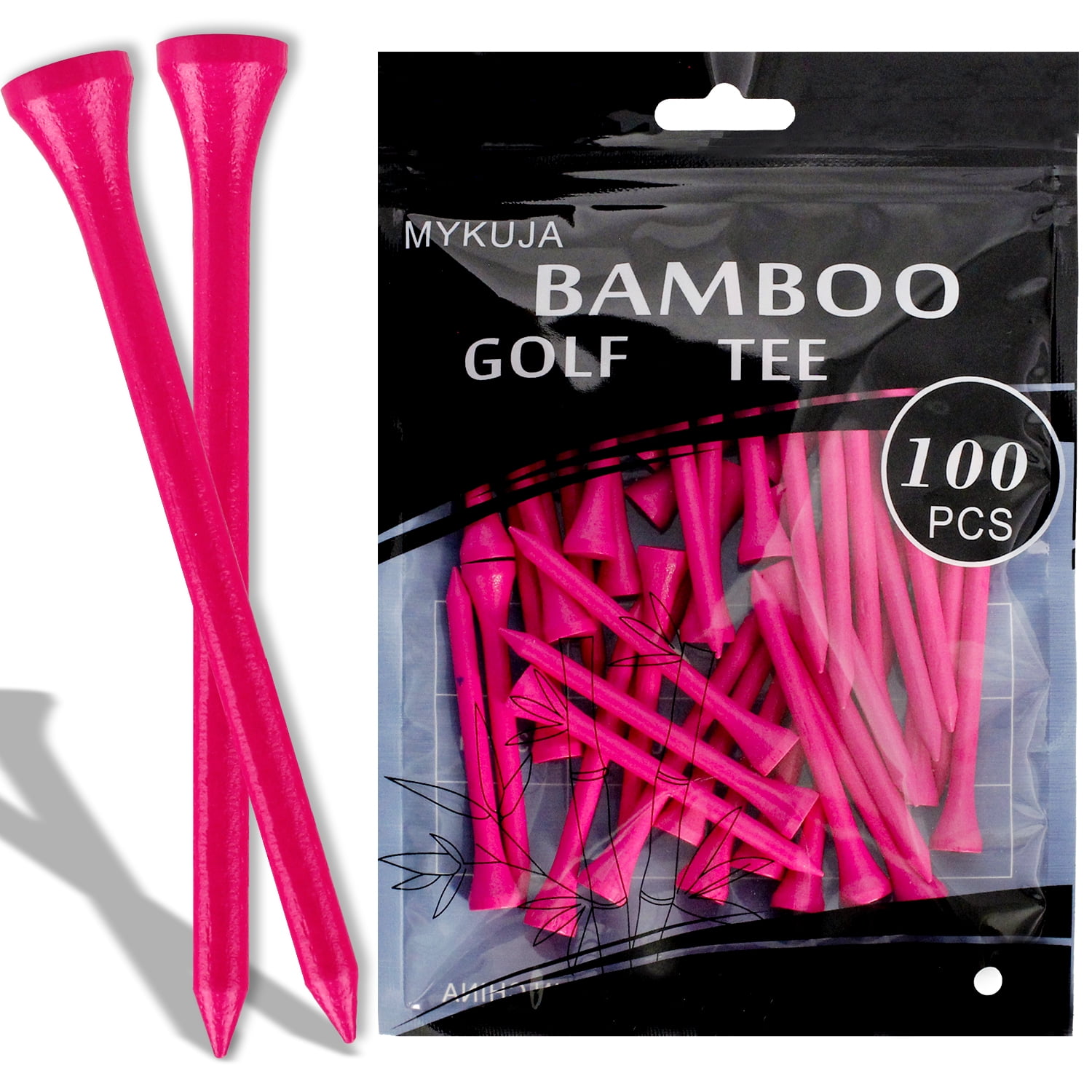 Walmart Golf Tees, 100 Pack, 3 1/4inch Bamboo Golf Tee, High-Quality, Durable, Lightweight, Golf ...